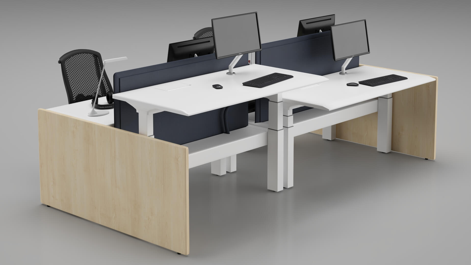Renew Link Workstation & Celle Chair - 3D Model by Smart3DModels