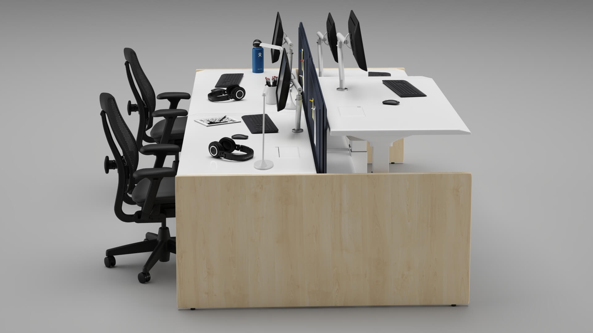 Renew Link Workstation & Celle Chair - 3D Model by Smart3DModels