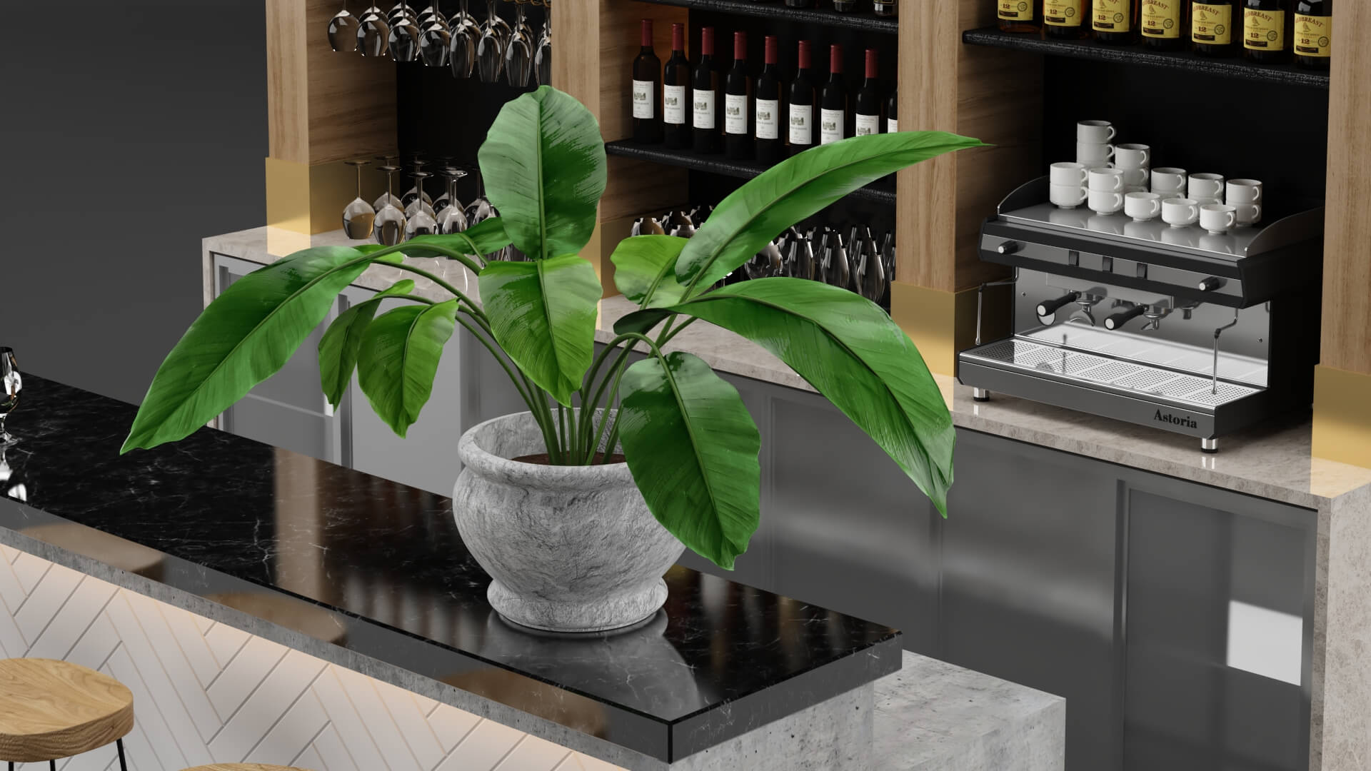Restaurant Bar - 3D Model by Smart3DModels