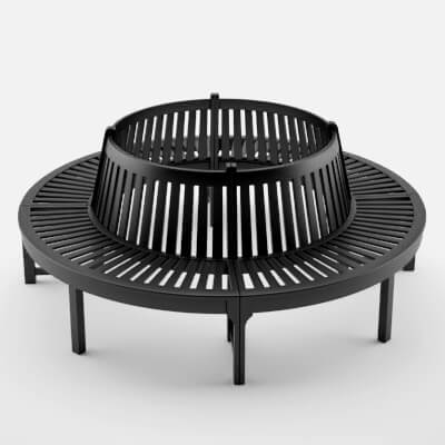 Steel Round Bench - 3D Model by Smart3DModels