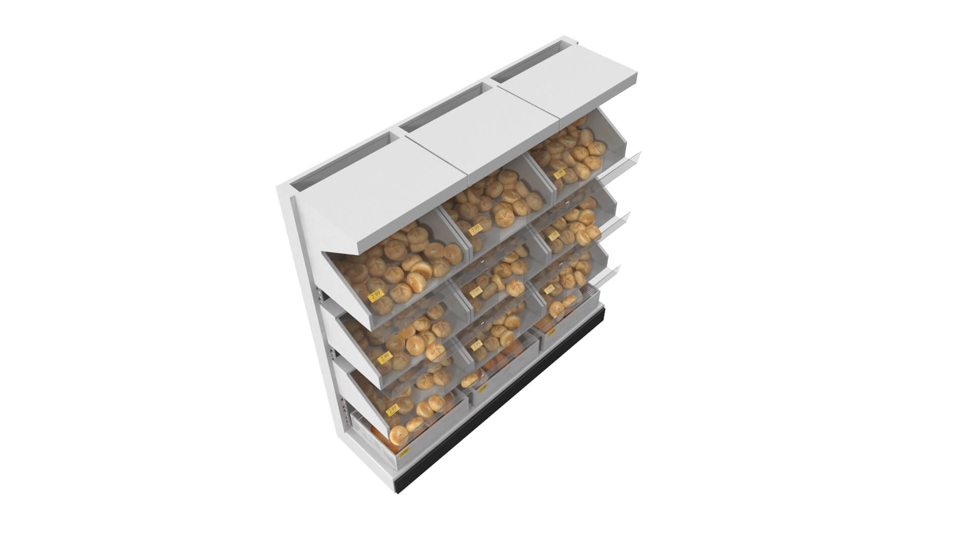 Supermarket Bread Shelf - 3D Model by Smart3DModels