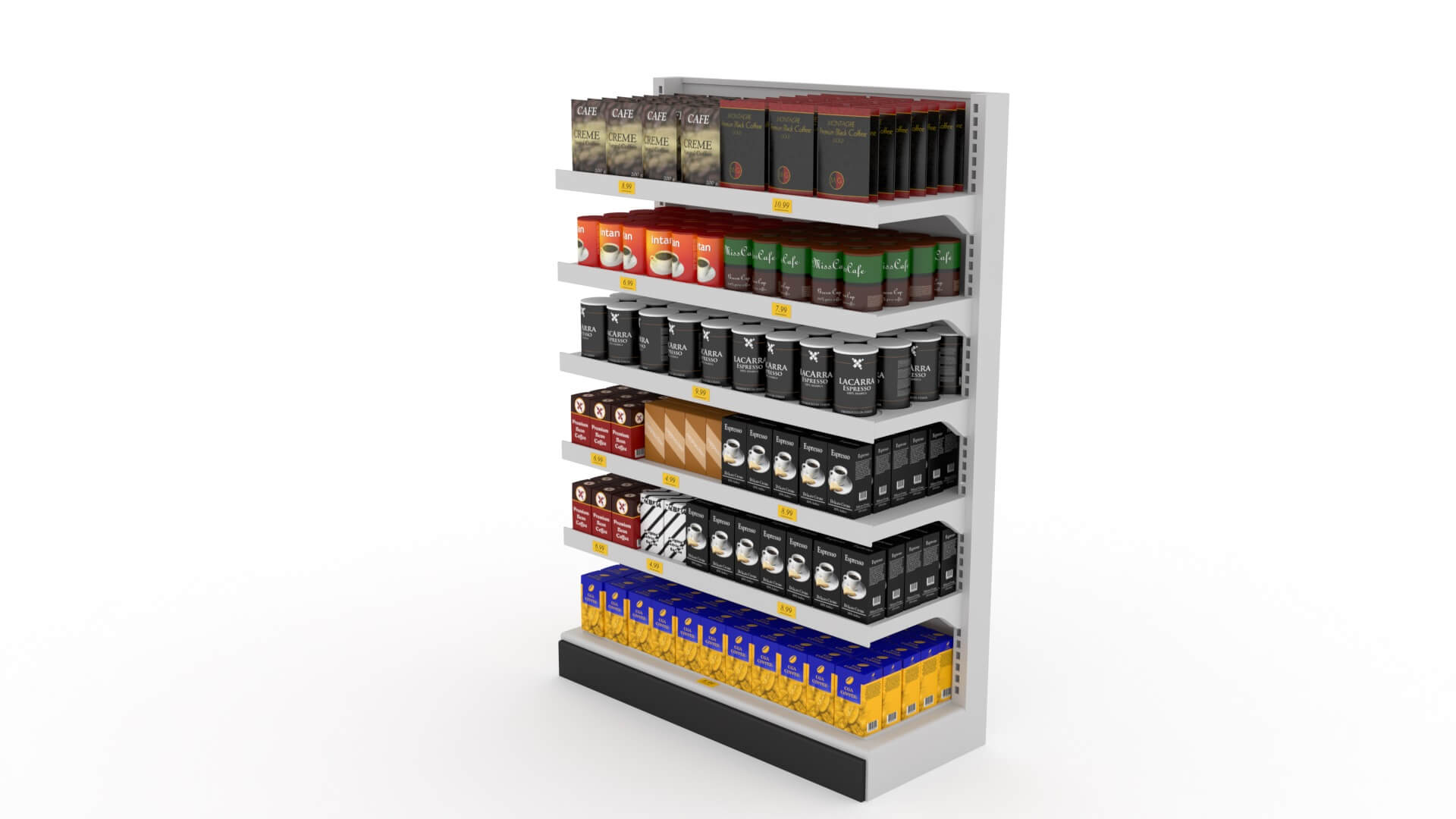 Supermarket Cafe Shelf - 3D Model by Smart3DModels