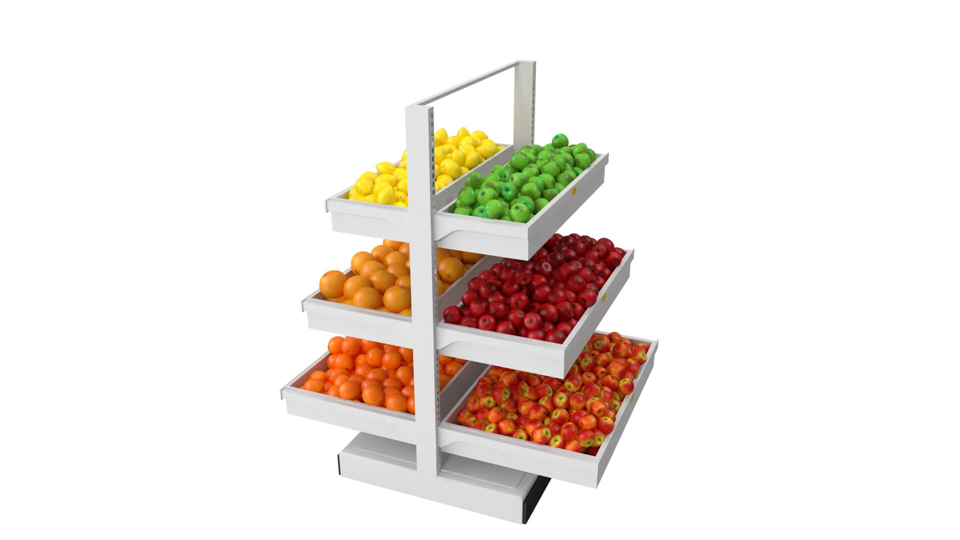 Supermarket Fruits Shelf - 3D Model by Smart3DModels
