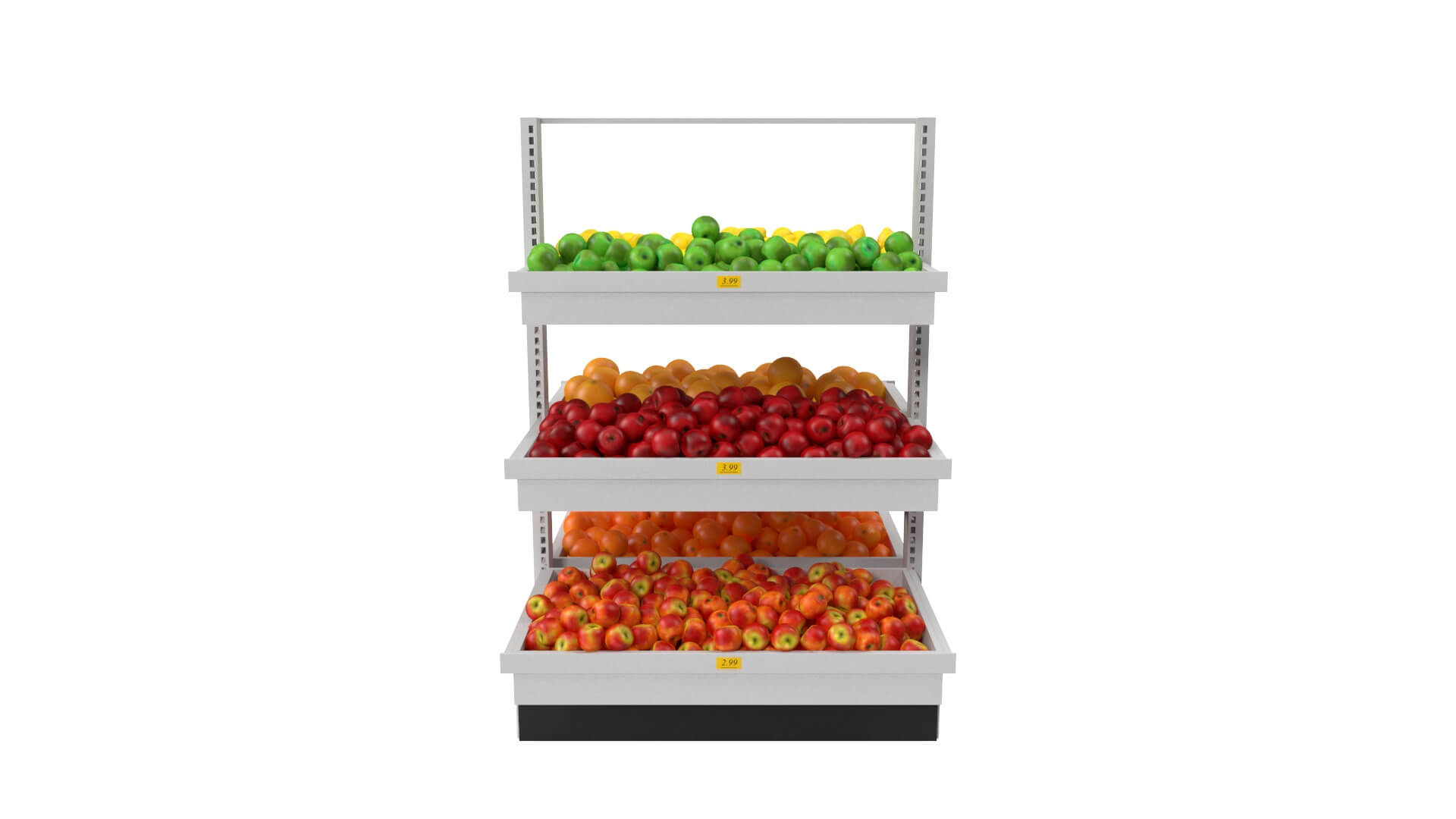 Supermarket Fruits Shelf - 3D Model by Smart3DModels