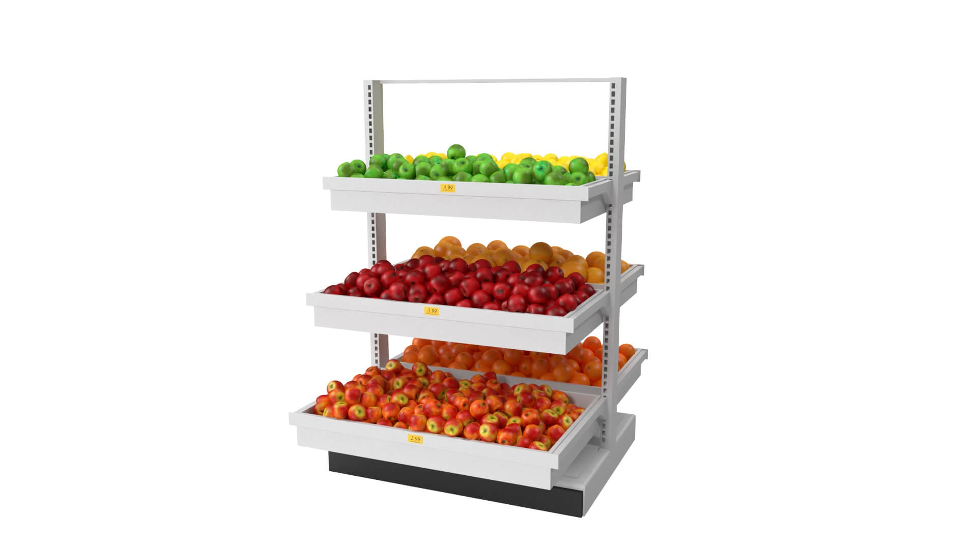 Supermarket Fruits Shelf - 3D Model by Smart3DModels