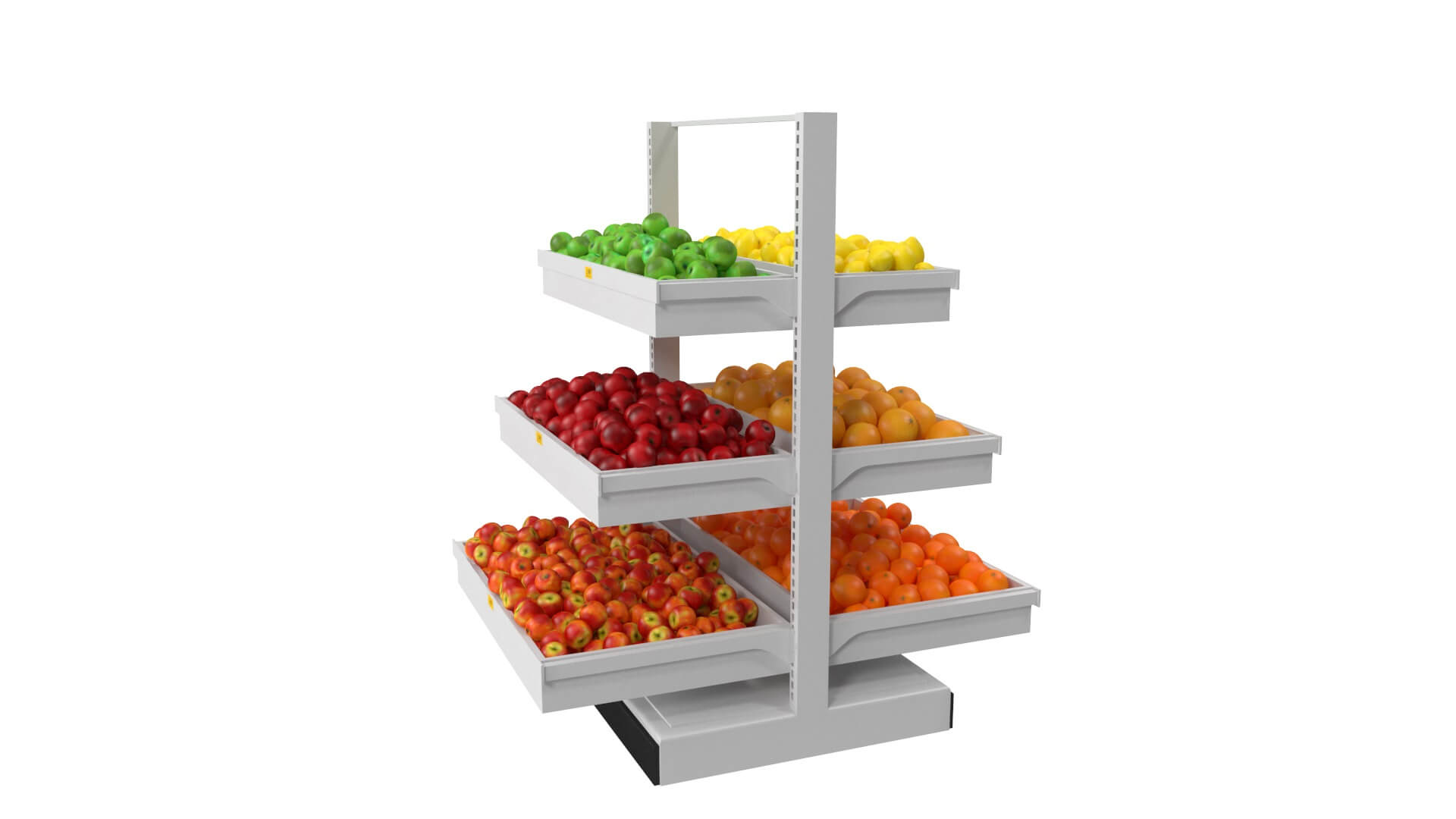 Supermarket Fruits Shelf - 3D Model by Smart3DModels