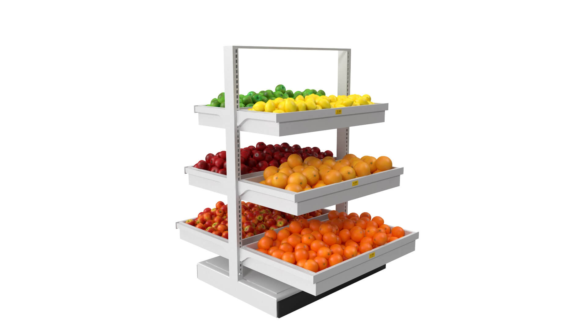 Supermarket Fruits Shelf - 3D Model by Smart3DModels