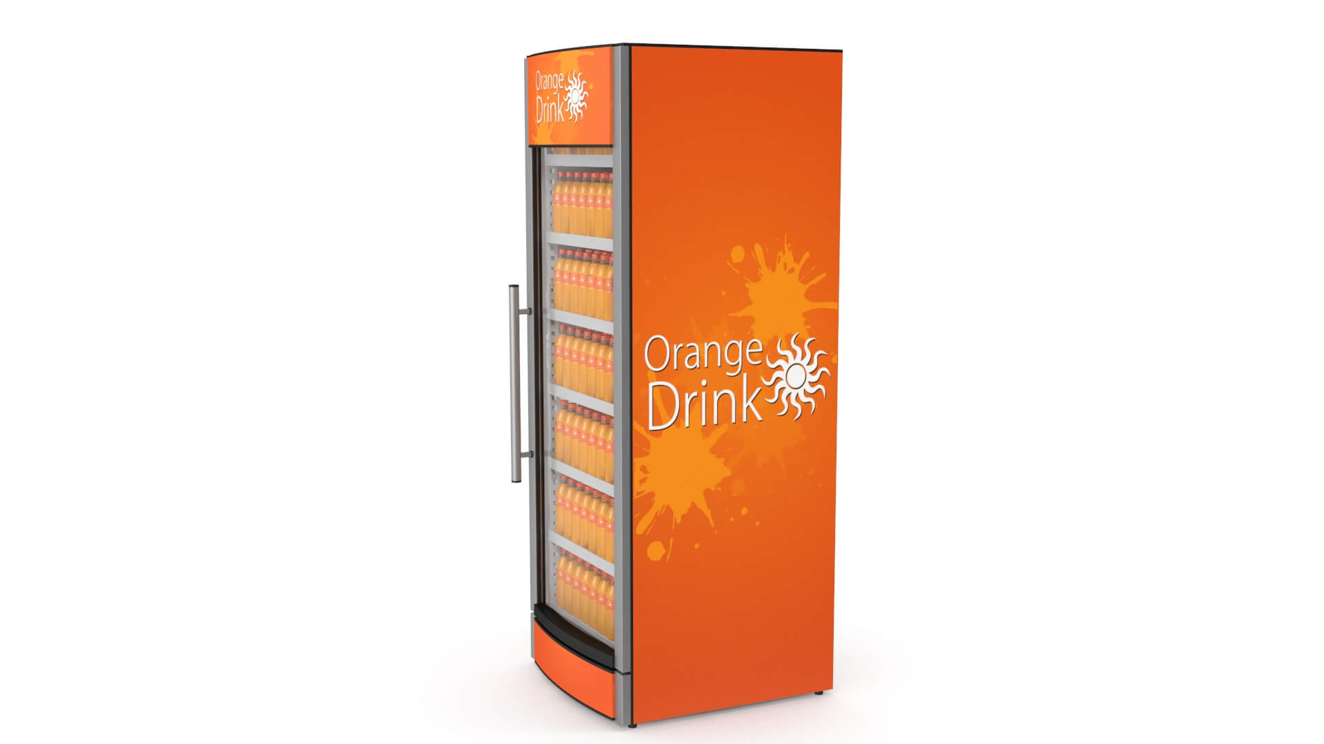 Supermarket Orange Juice Refrigerator - 3D Model by Smart3DModels
