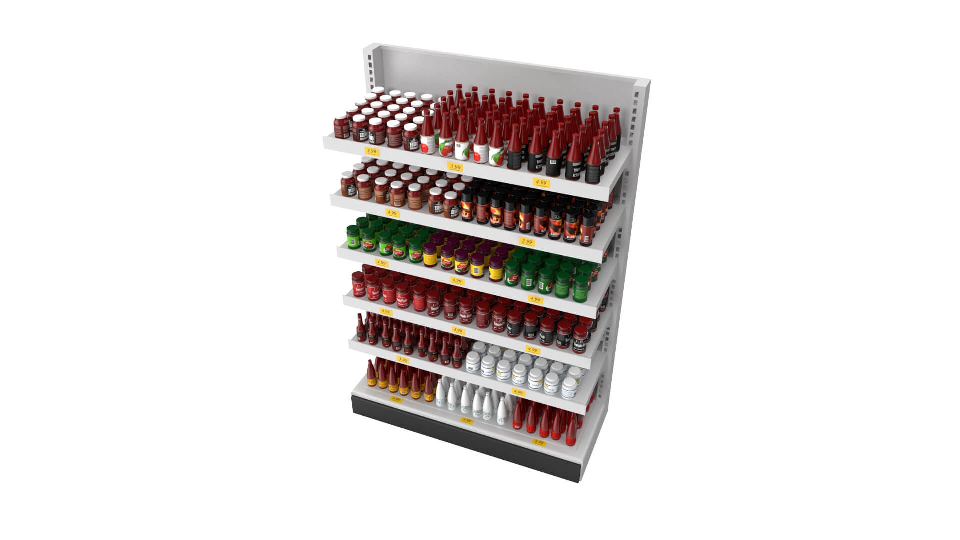 Supermarket Sauces Shelf - 3D Model by Smart3DModels