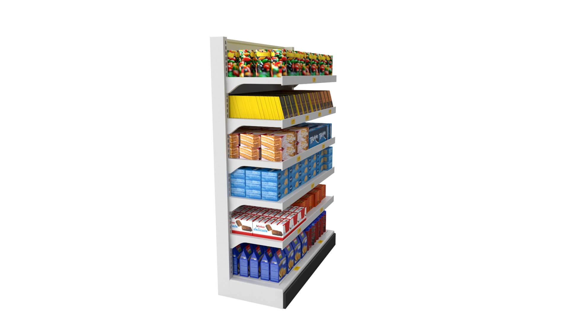 Supermarket Snacks Shelf - 3D Model by Smart3DModels
