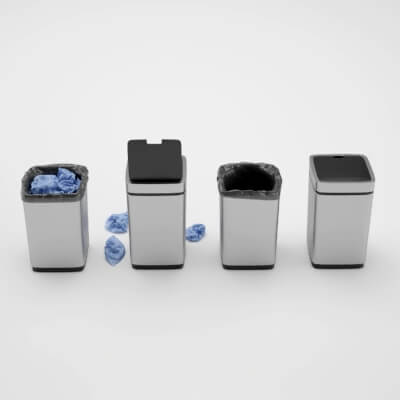 Trash Cans Set - 3D Model by Smart3DModels