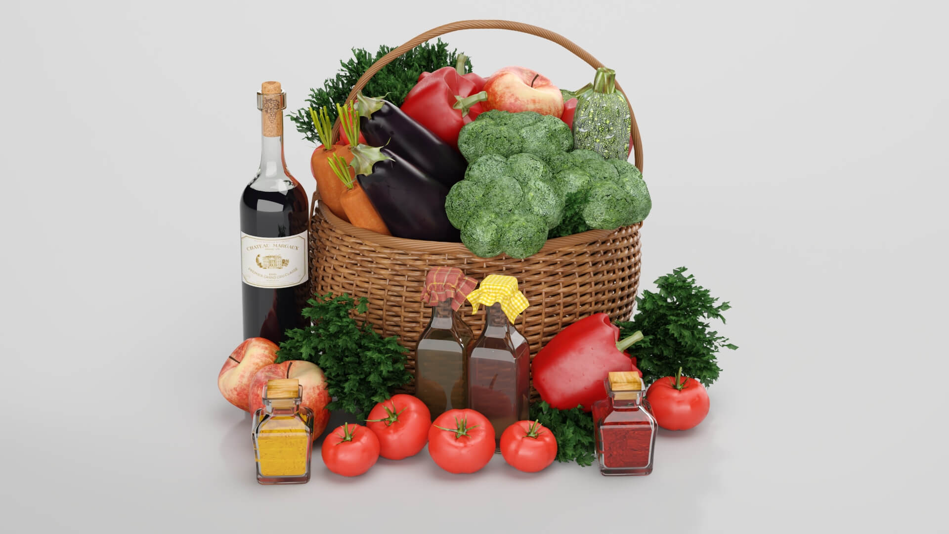 Vegetable Basket - 3D Model by Smart3DModels