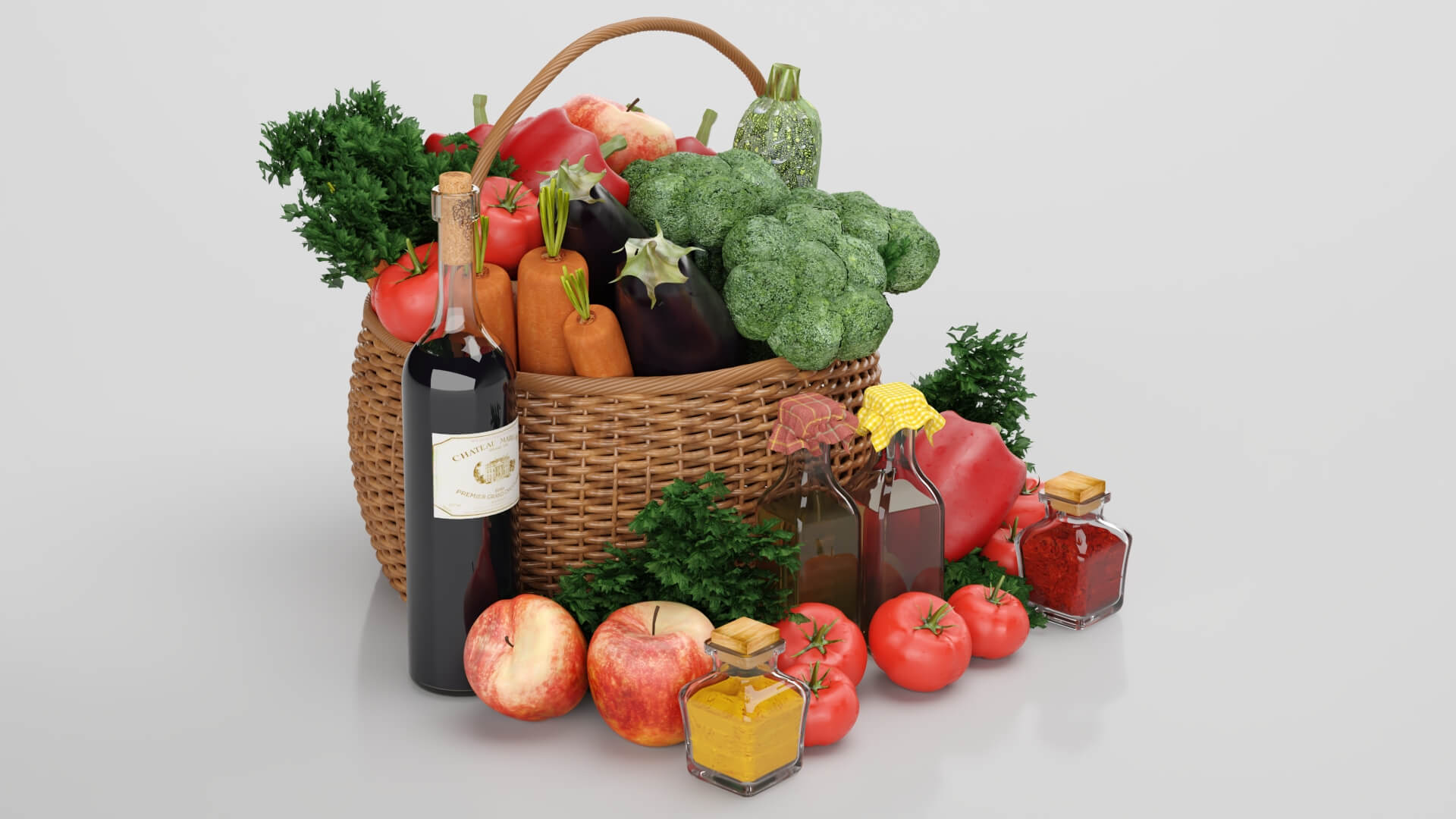 Vegetable Basket - 3D Model by Smart3DModels