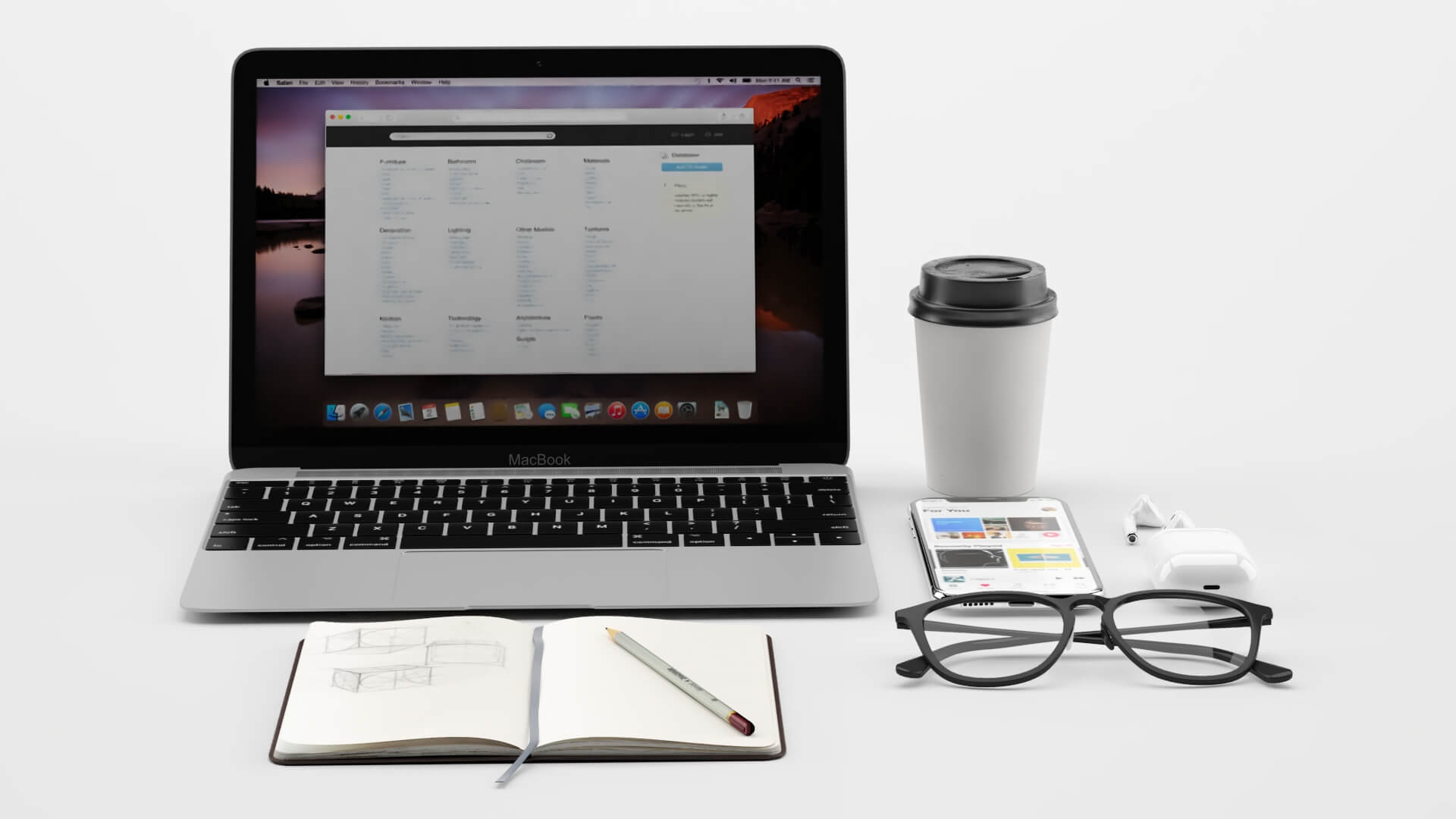 Workplace MacBook - 3D Model by Smart3DModels