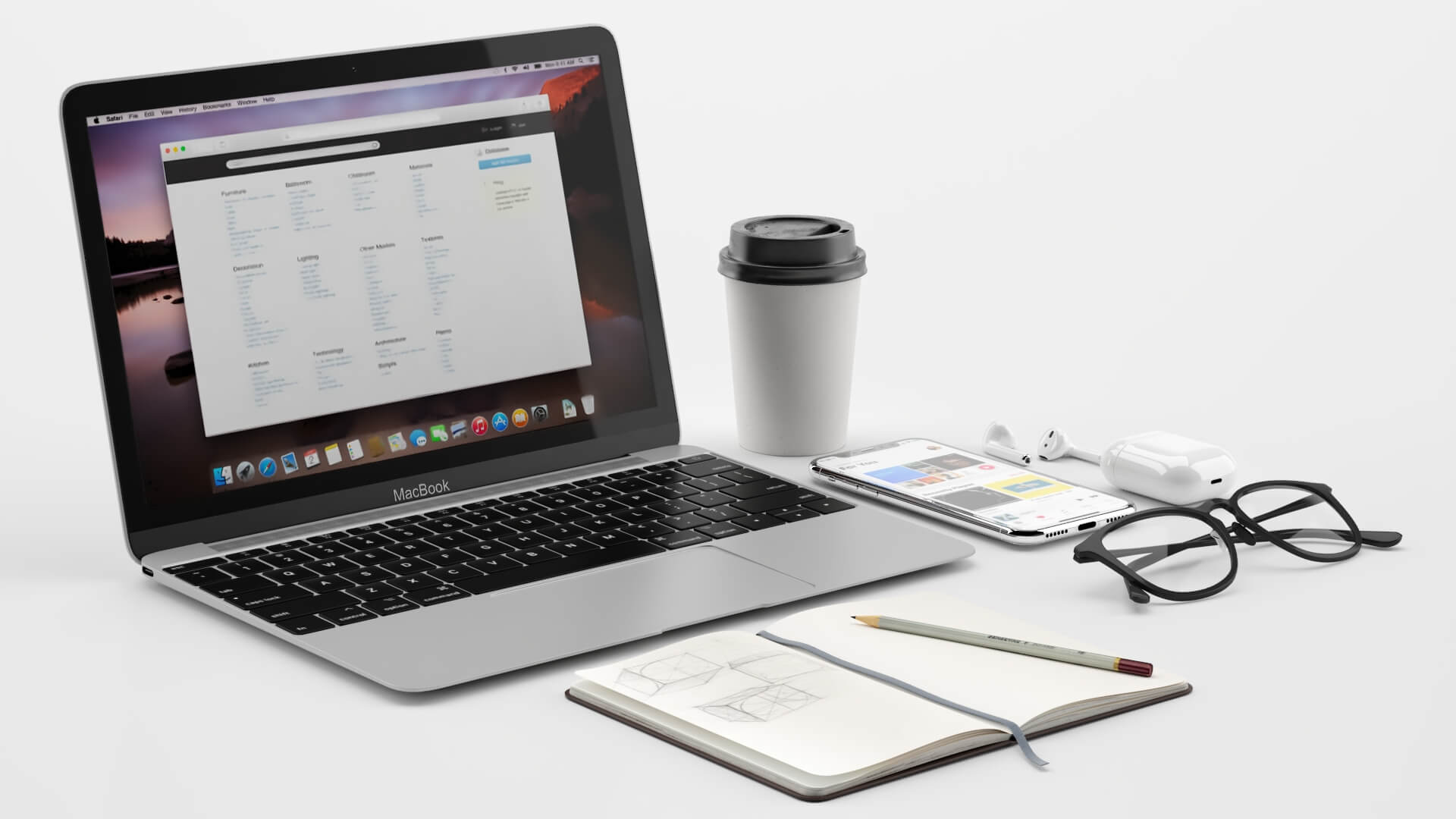 Workplace MacBook - 3D Model by Smart3DModels