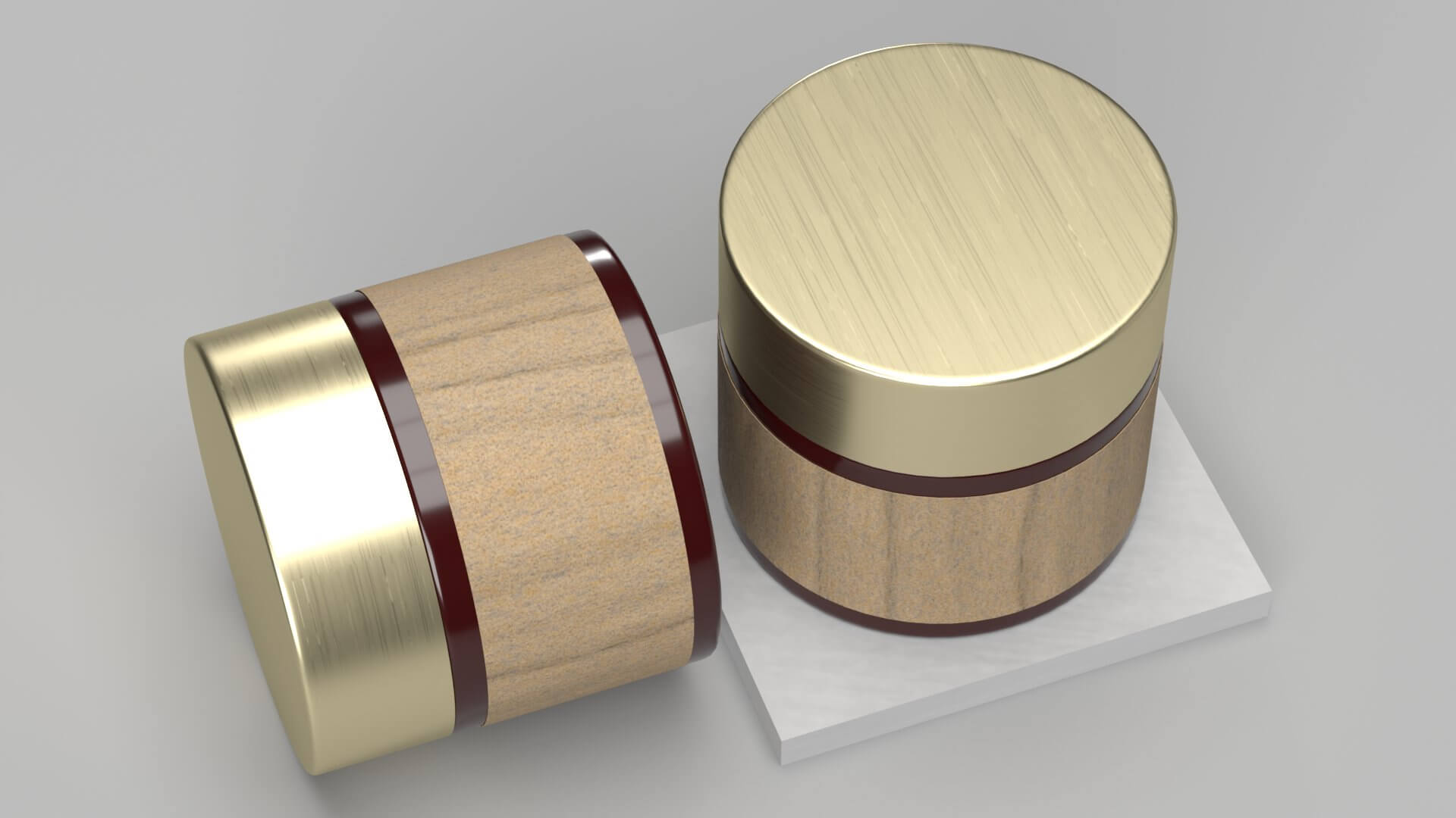 Flat Cosmetic Jar - 3D Model by smilegraphics2222