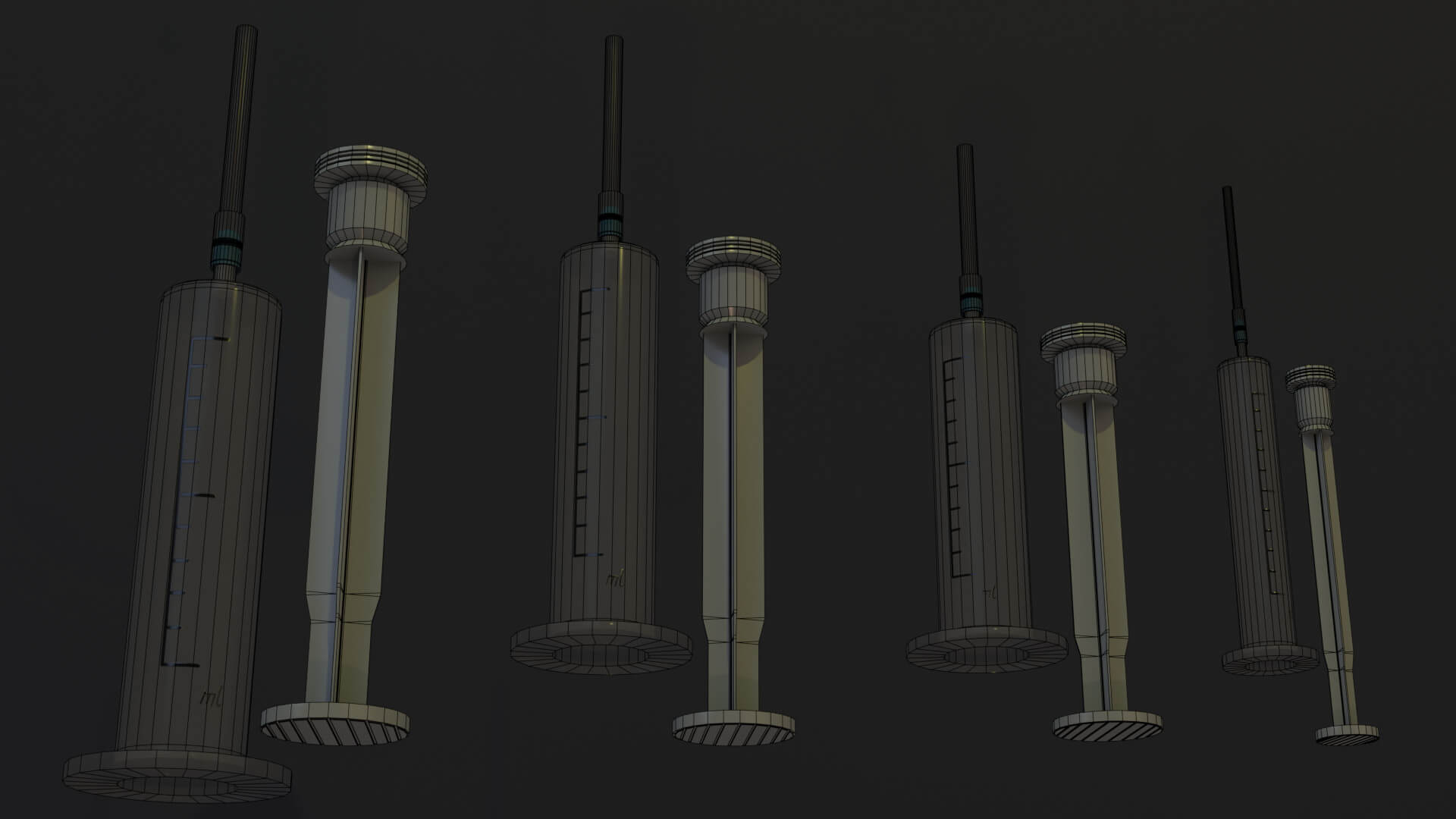 Medical Syringes - 3D Model by Smitikss