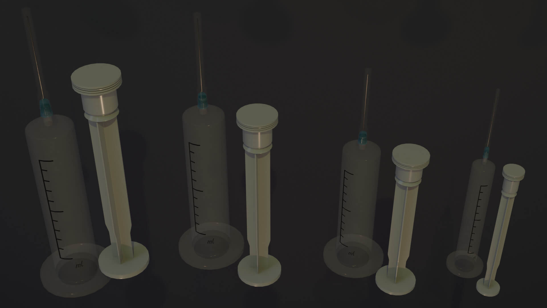 Medical Syringes - 3D Model by Smitikss