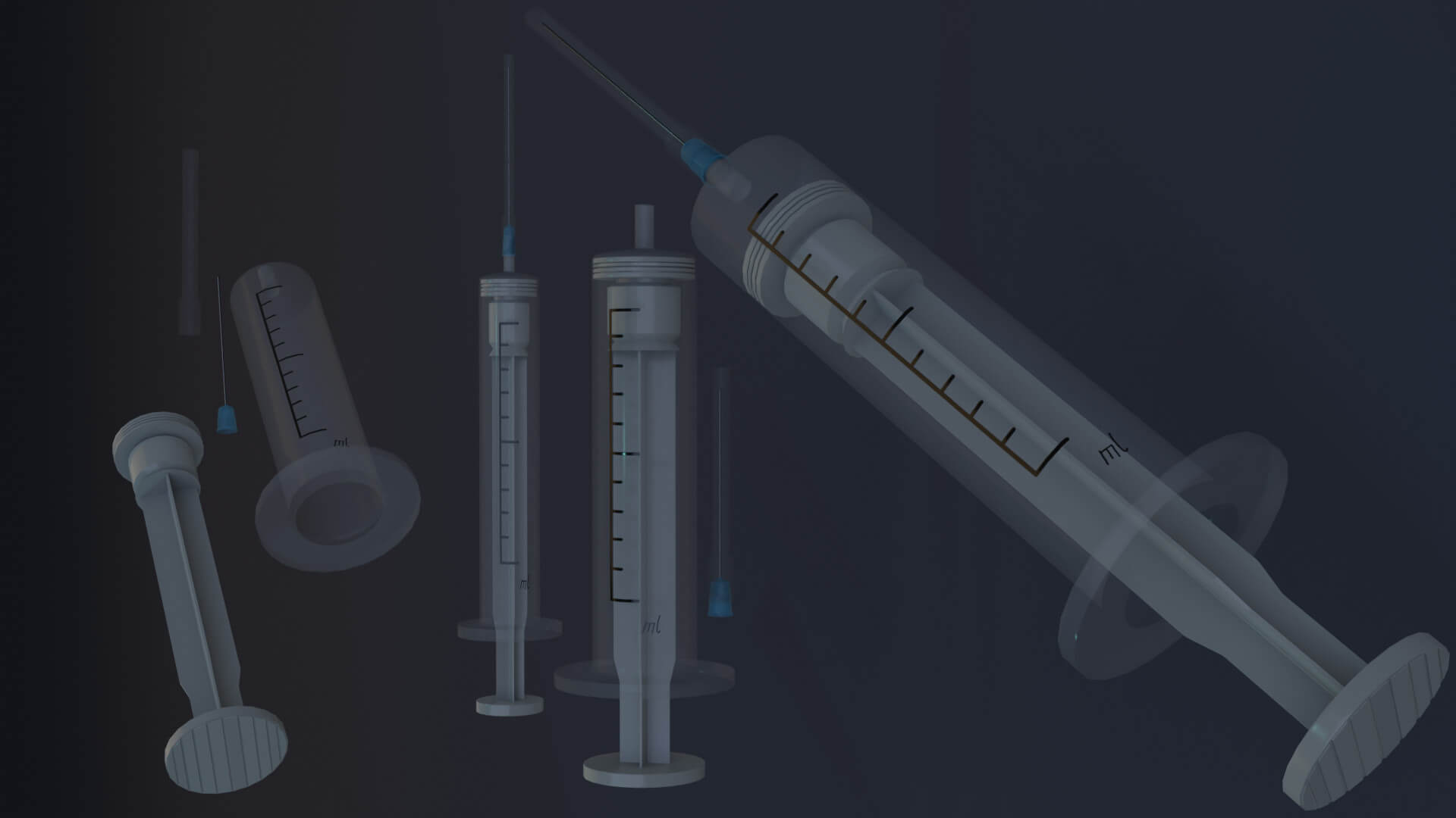 Medical Syringes - 3D Model by Smitikss