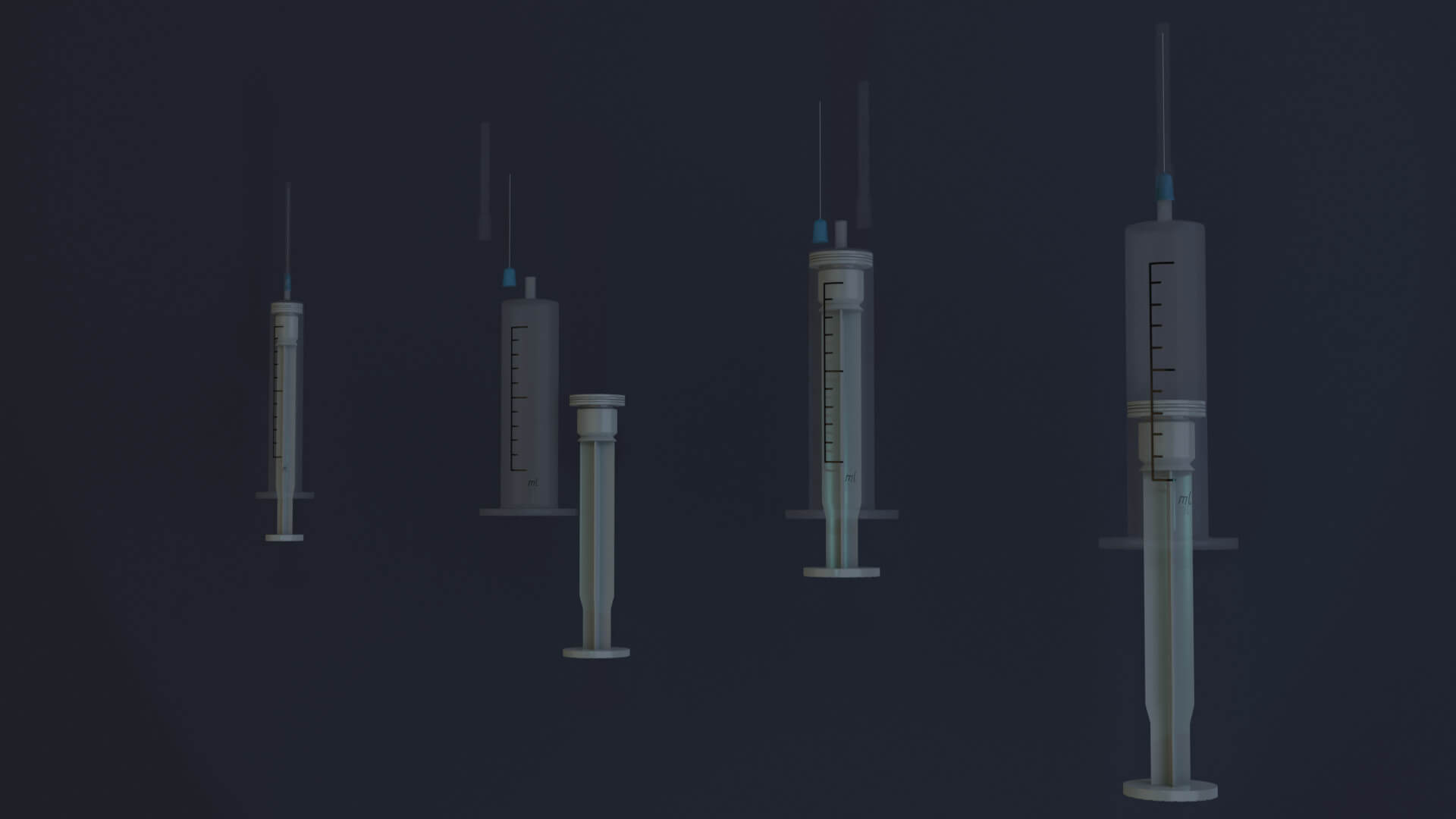Medical Syringes - 3D Model by Smitikss