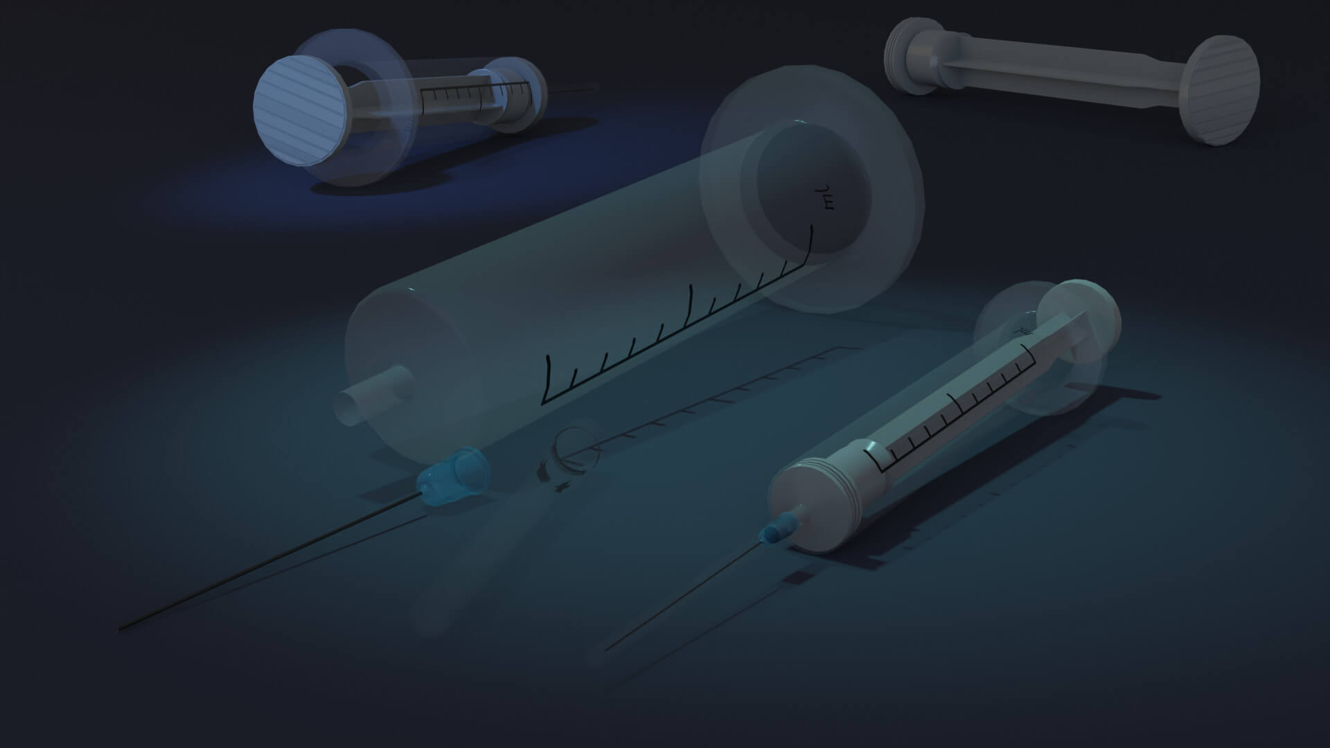 Medical Syringes - 3D Model by Smitikss