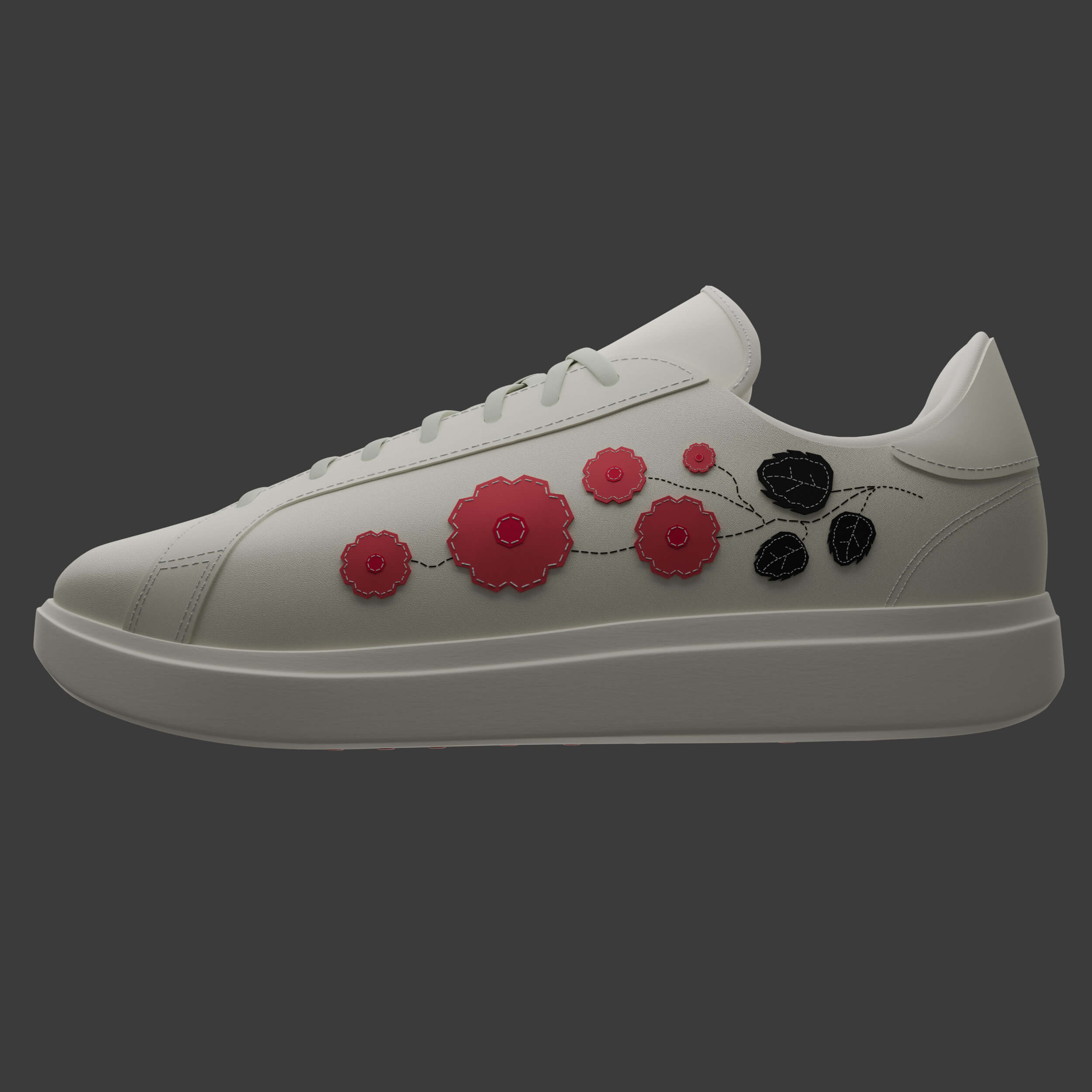 FLOWER SNEAKERS 3D Render, Digital Art by sn_se