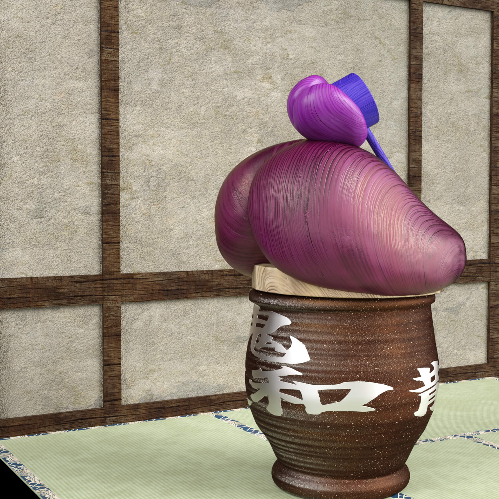 Ecchi Edo 3D Render, Digital Art by SnarlTheWerewolf