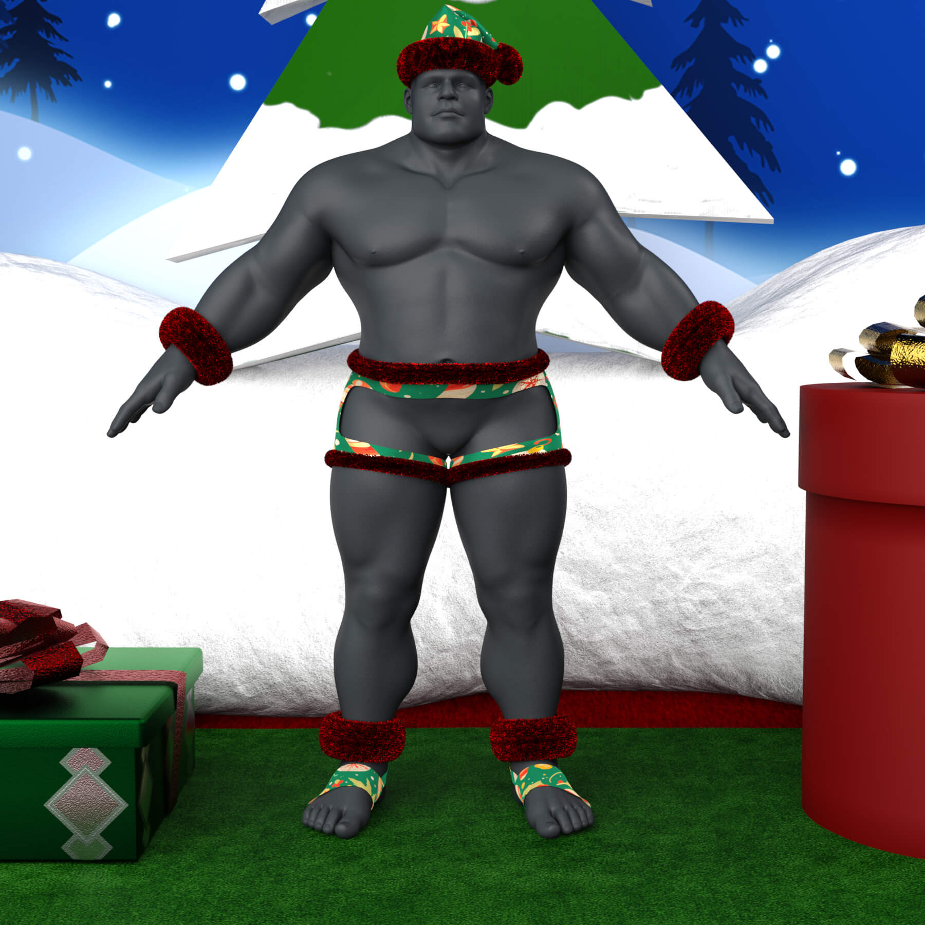 Slutty Santa for Genesis 8 and 8.1 Male - Free Add-On Free Daz Content ...