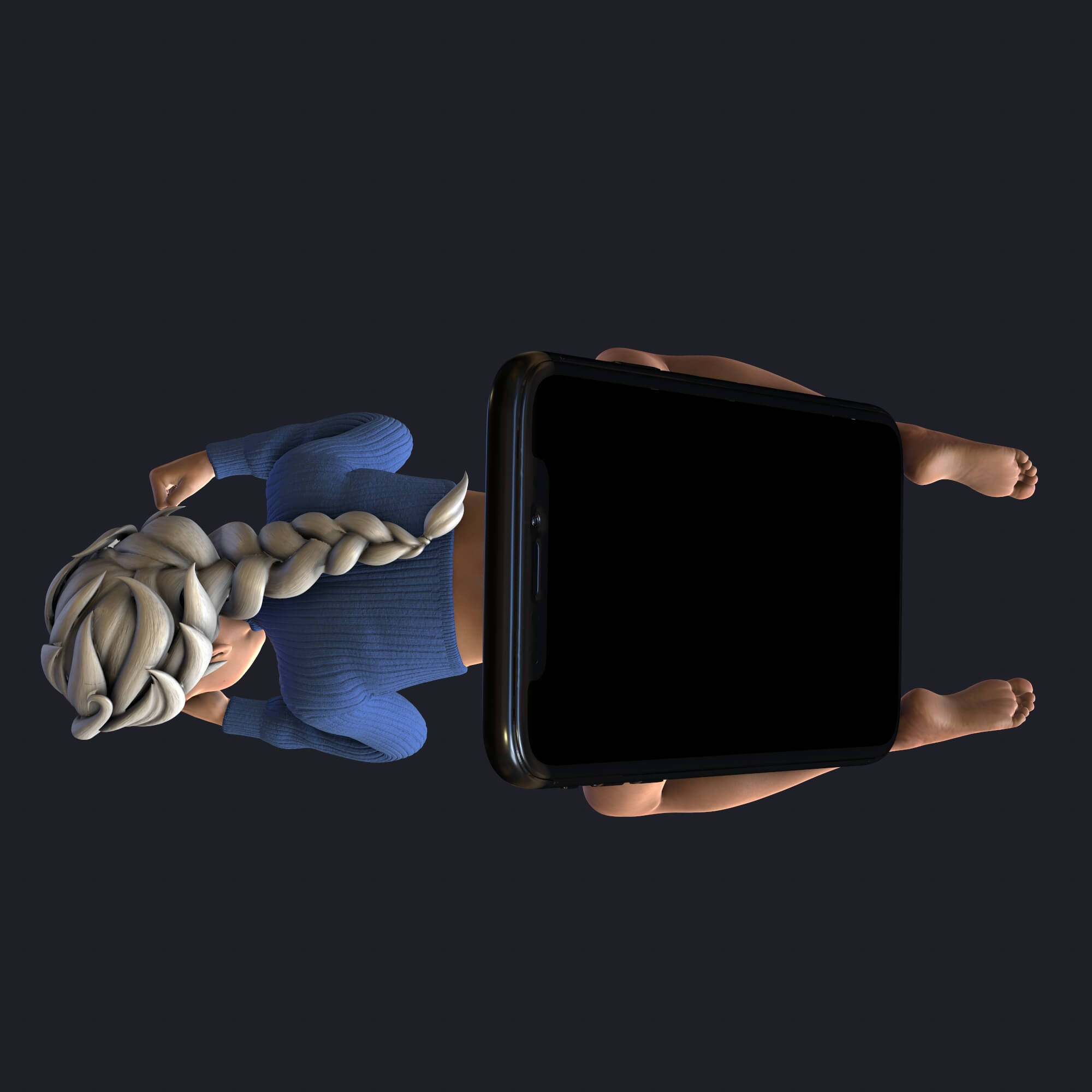 Elsa Phone Holder 5 - 3D Model by snboard