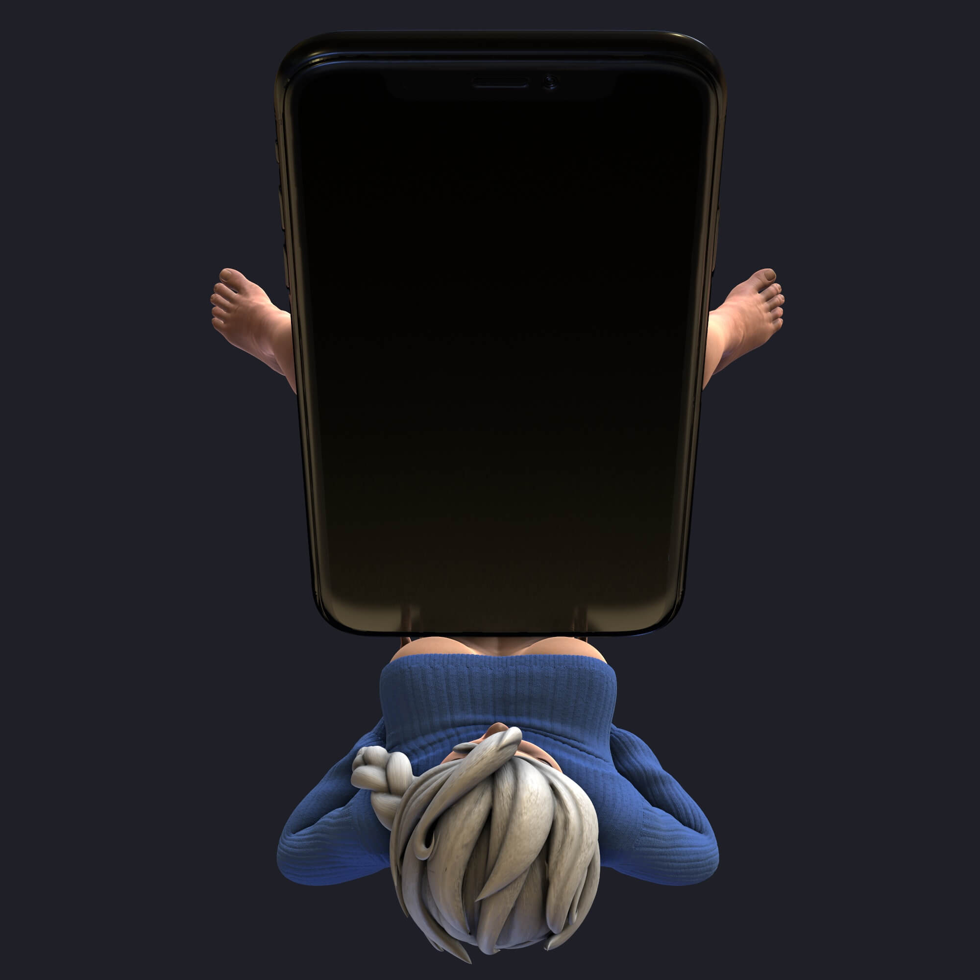 Elsa Phone Holder 6 - 3D Model by snboard