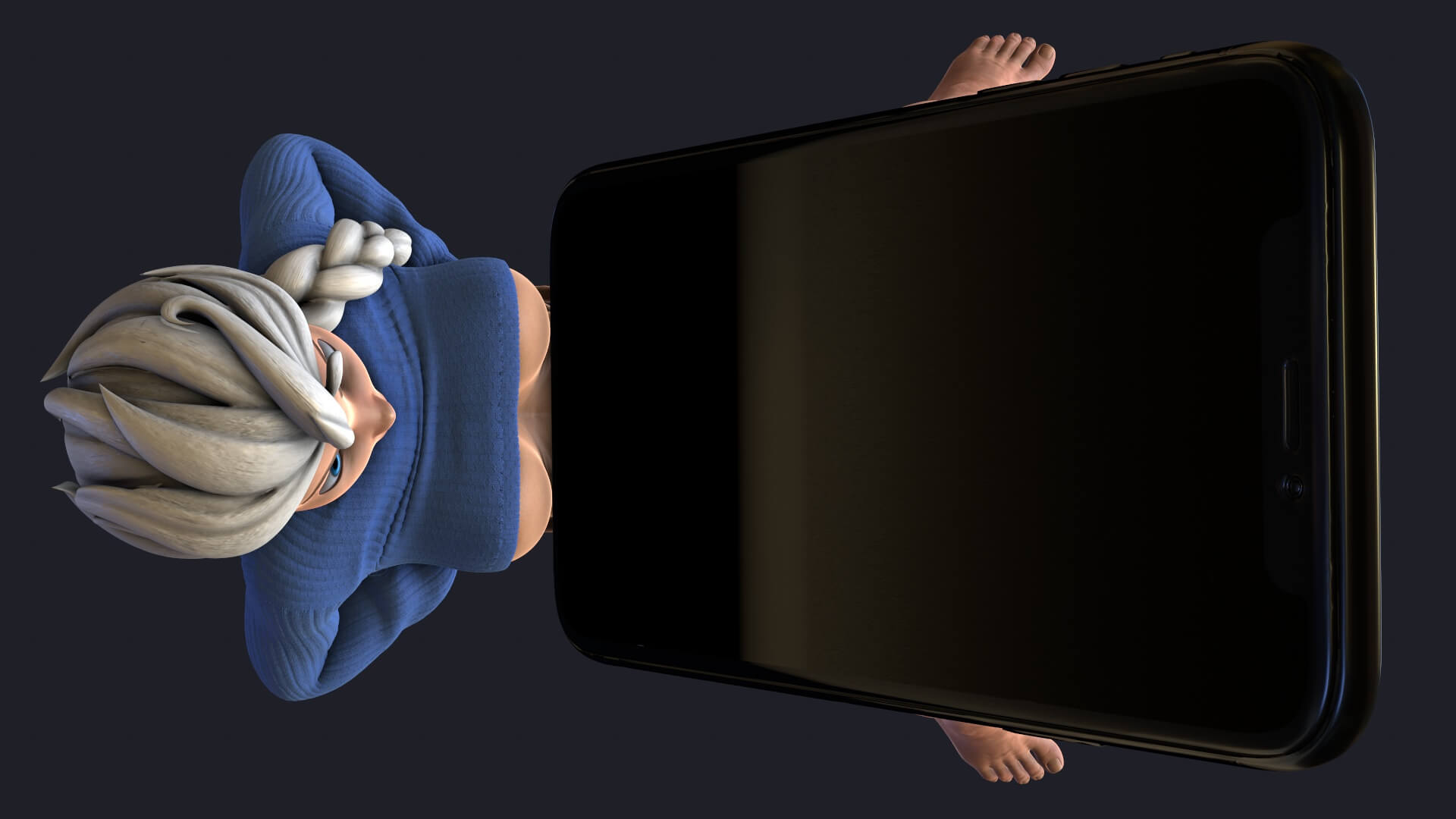 Elsa Phone Holder 6 - 3D Model by snboard