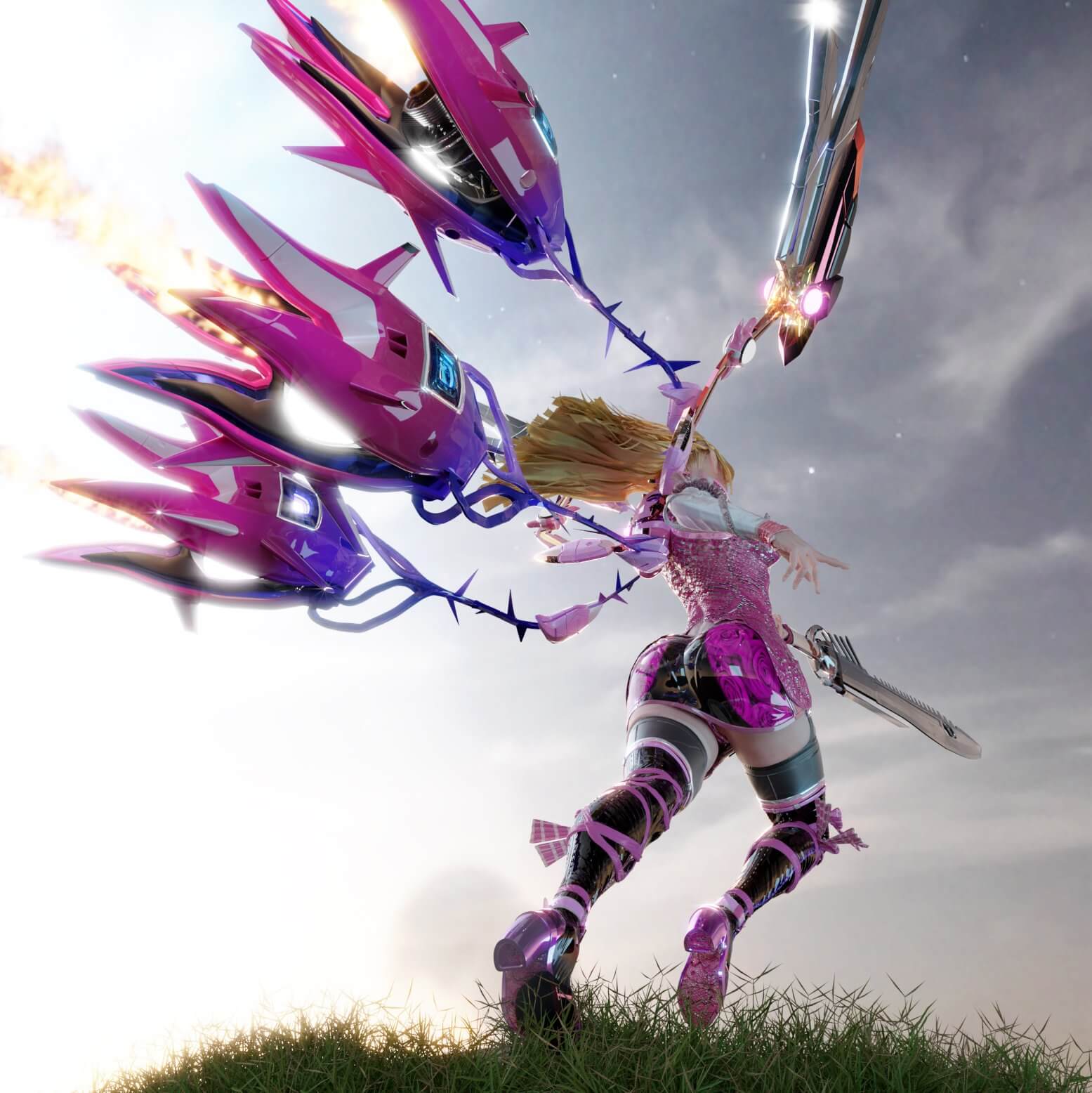 anime girl 3D Render, Digital Art by Sniperblue