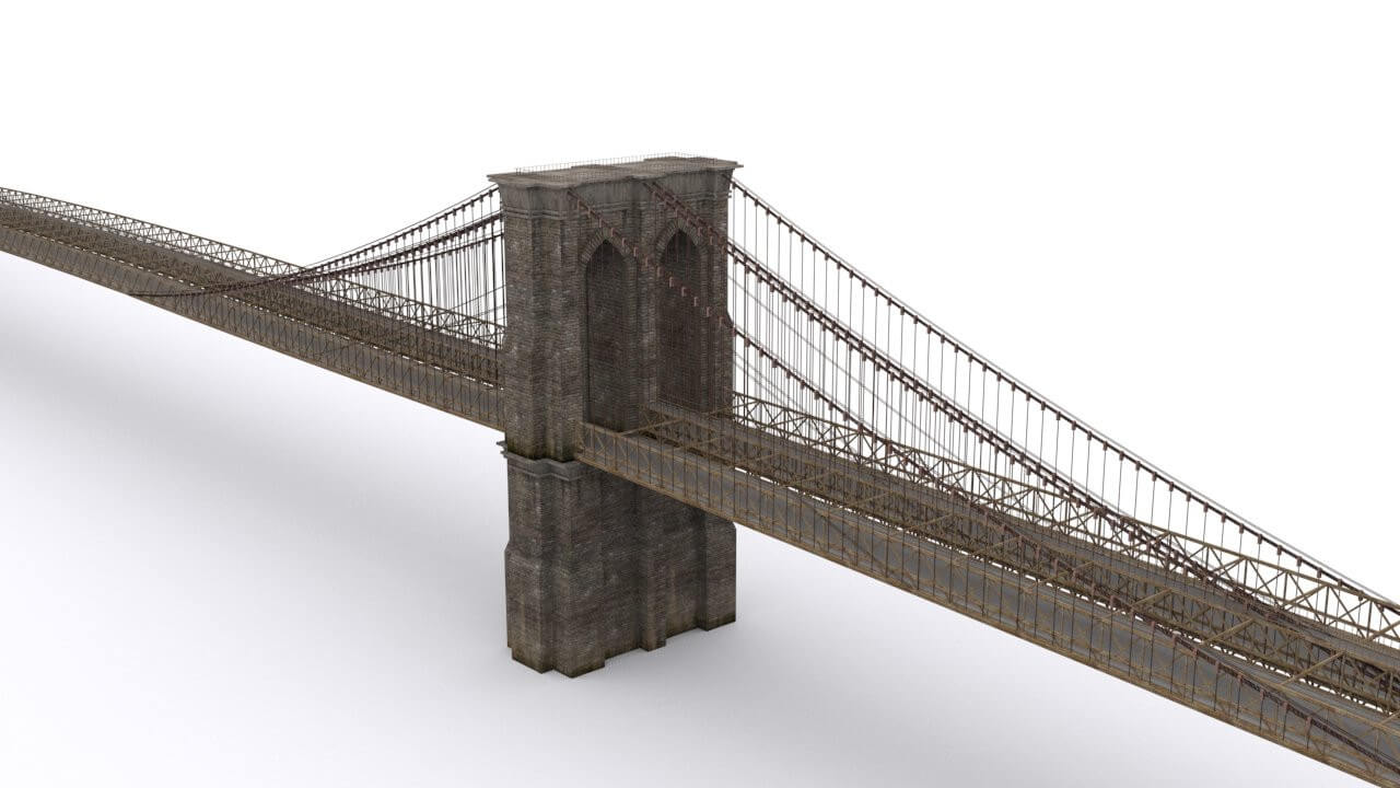 Brooklyn Bridge - 3D Model by Sobul