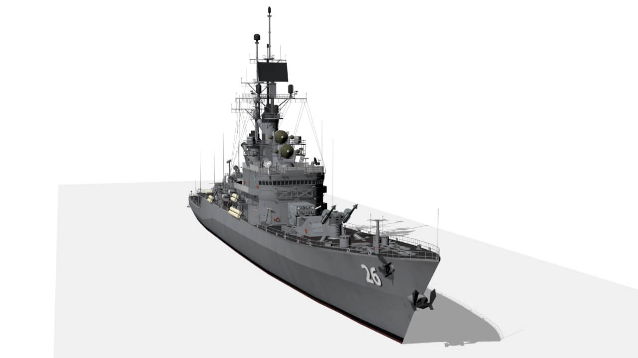 CG 26 USS Belknap - 3D Model by Sobul