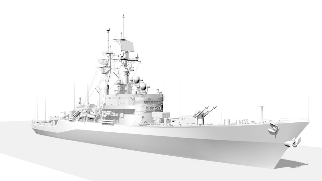 CG 26 USS Belknap - 3D Model by Sobul