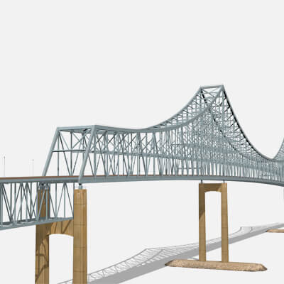 Commodore Barry Bridge - 3D Model by Sobul