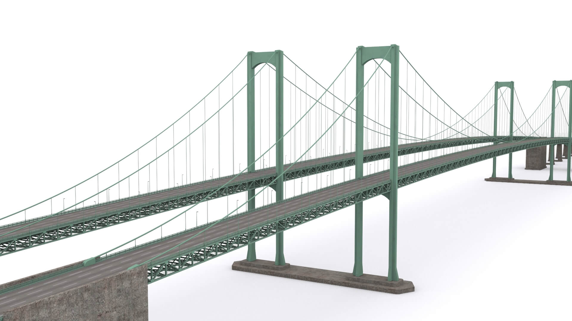 Delaware Memorial Bridge - 3D Model by Sobul