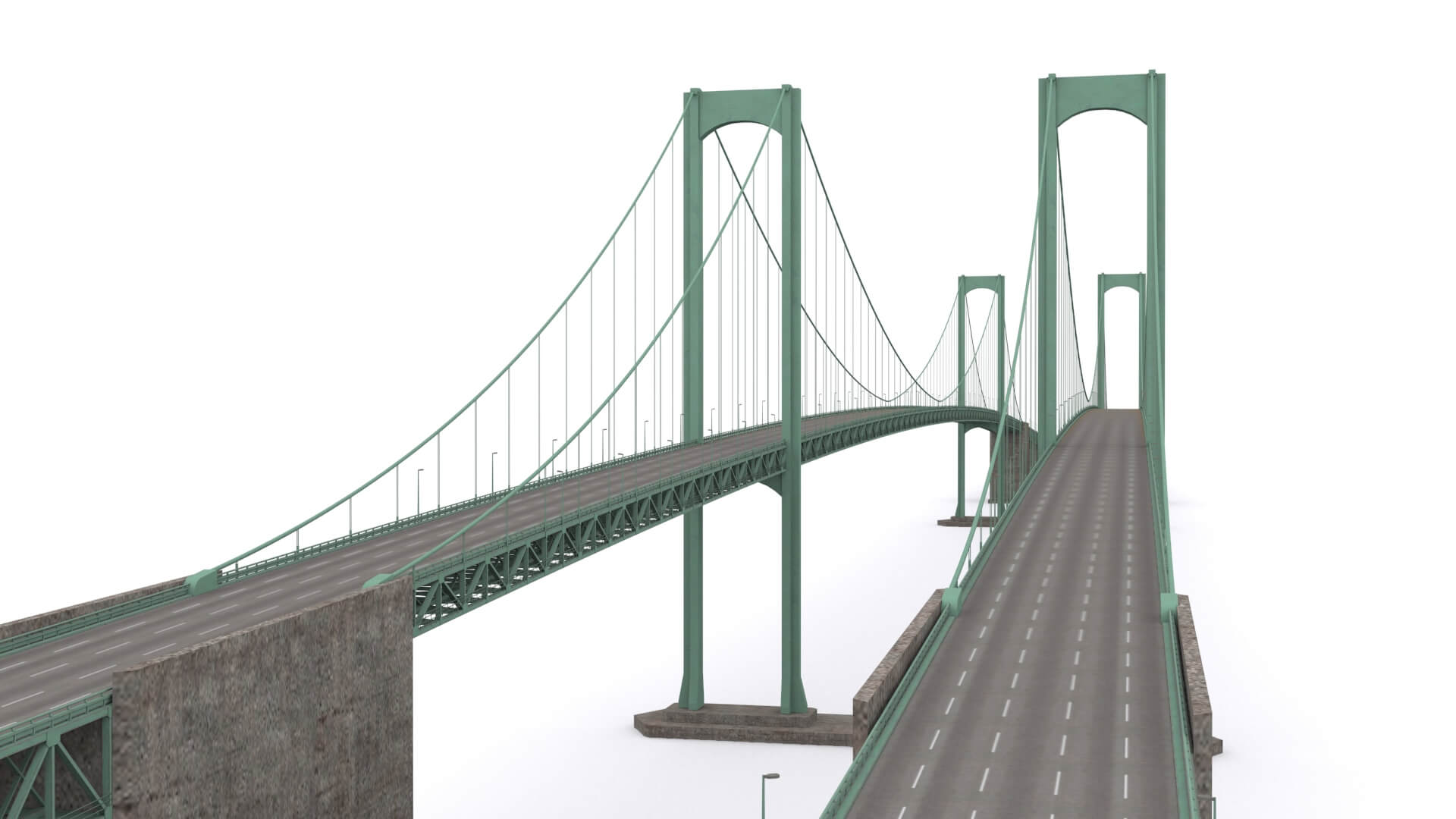 Delaware Memorial Bridge - 3D Model by Sobul