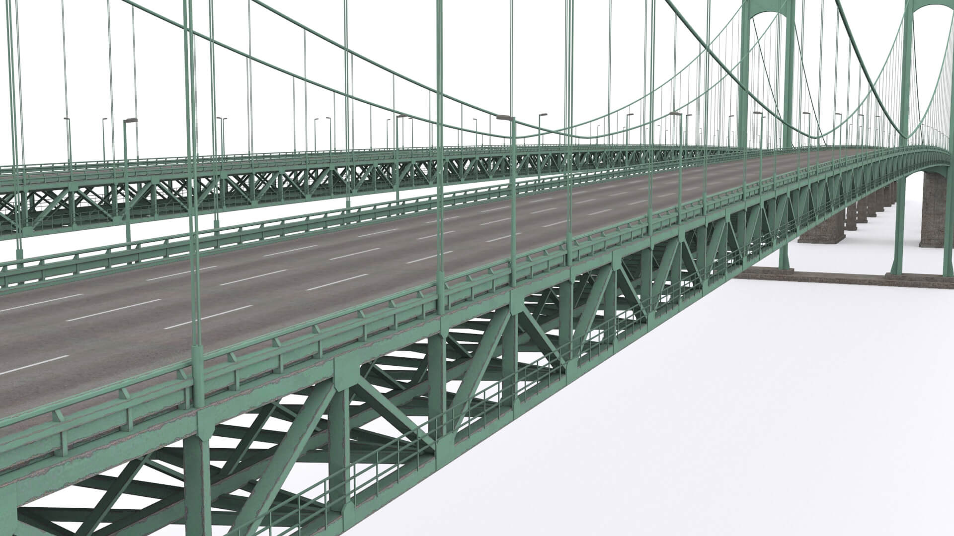 Delaware Memorial Bridge - 3D Model by Sobul