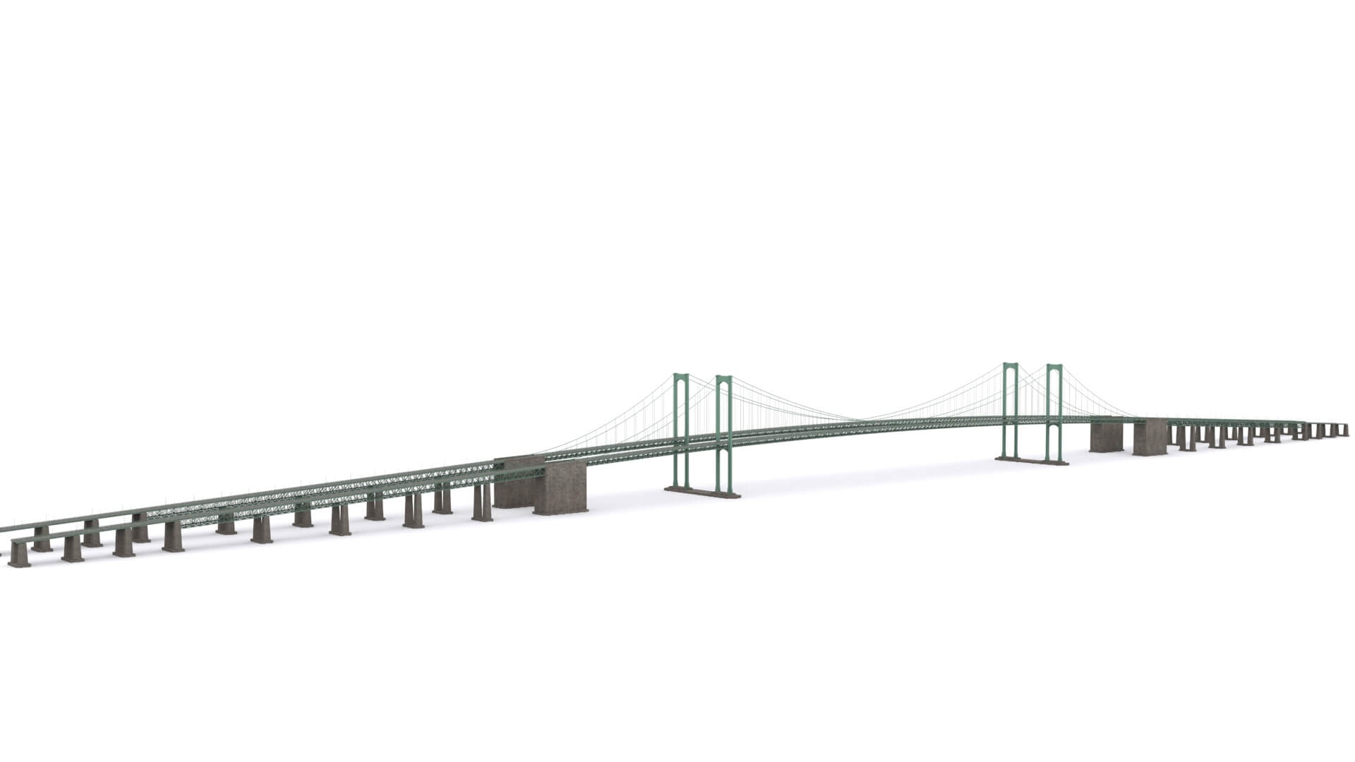 Delaware Memorial Bridge - 3D Model by Sobul