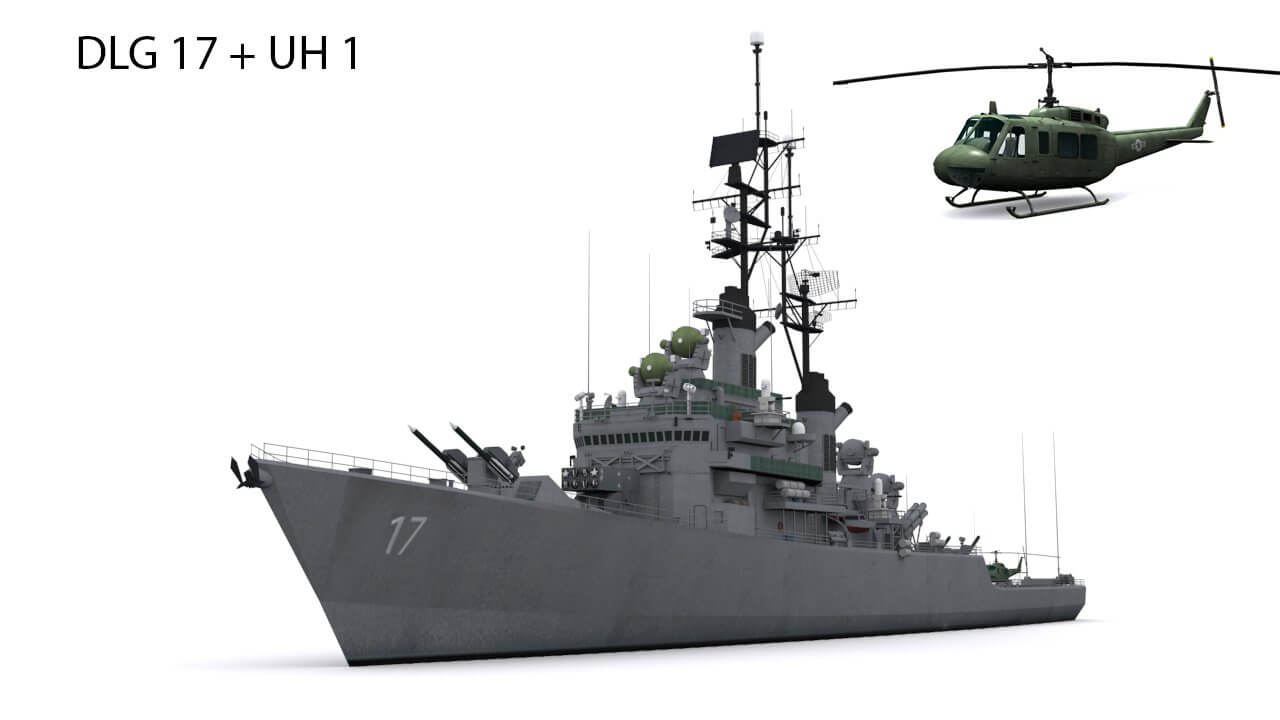 Dlg 17 USS Harry E Yarnell - 3D Model by Sobul