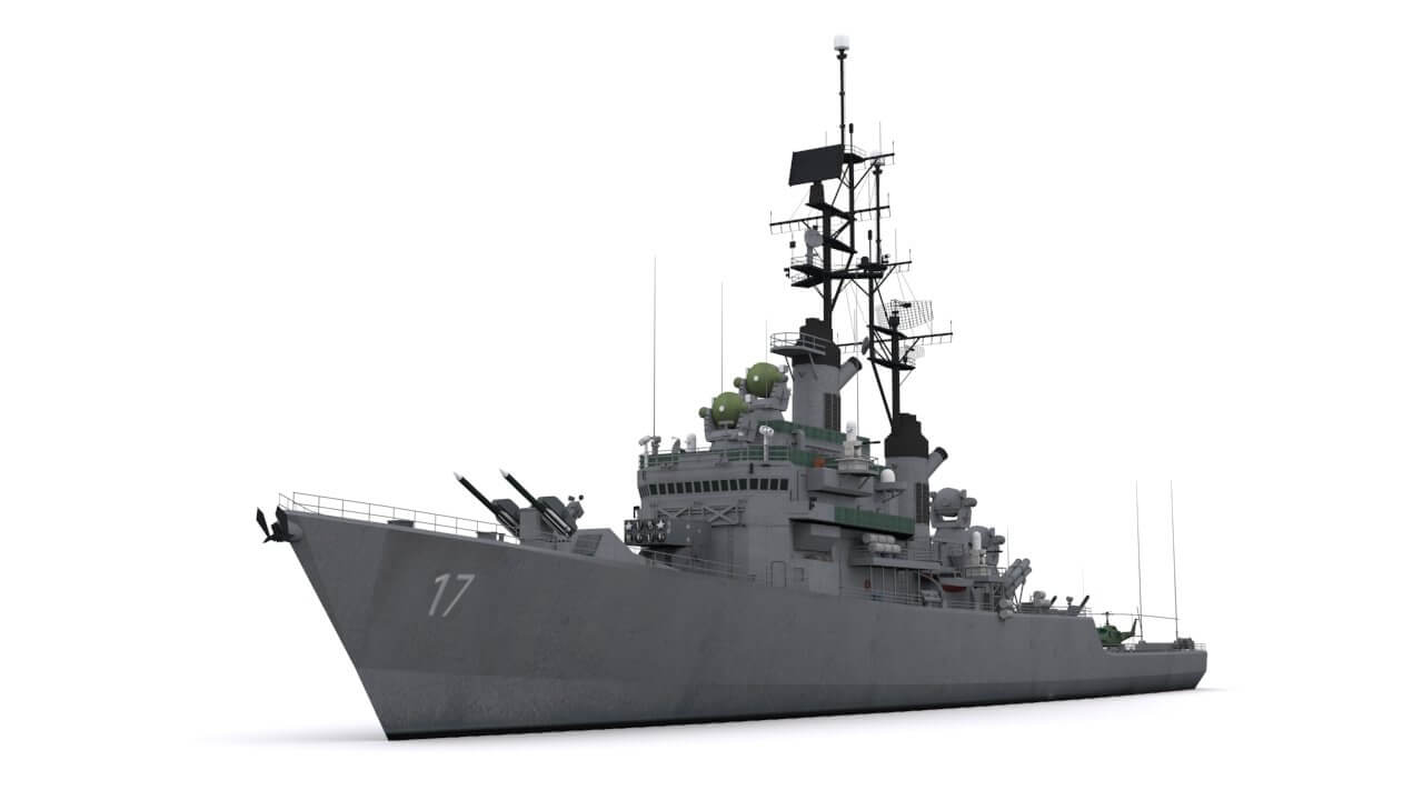 Dlg 17 USS Harry E Yarnell - 3D Model by Sobul