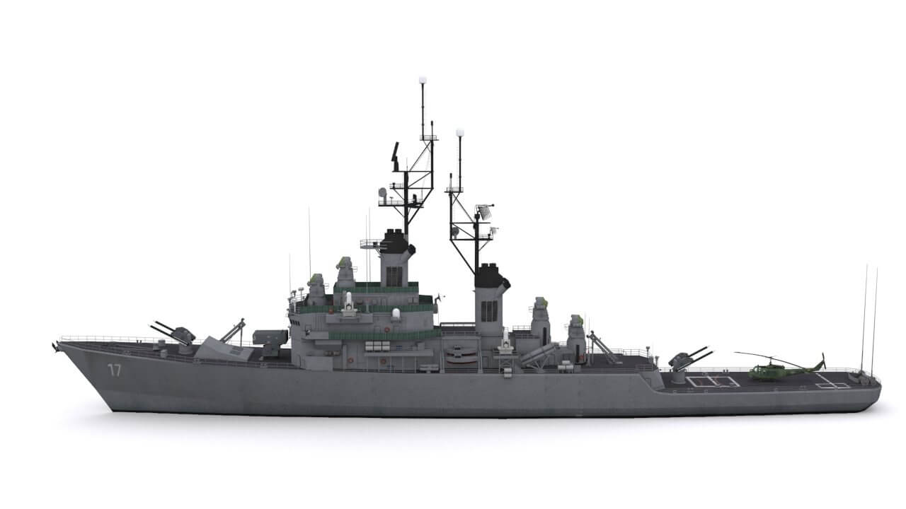 Dlg 17 USS Harry E Yarnell - 3D Model by Sobul