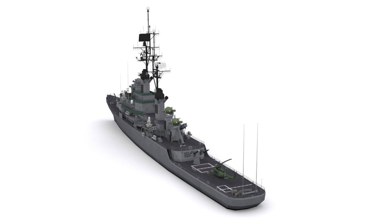 Dlg 17 USS Harry E Yarnell - 3D Model by Sobul