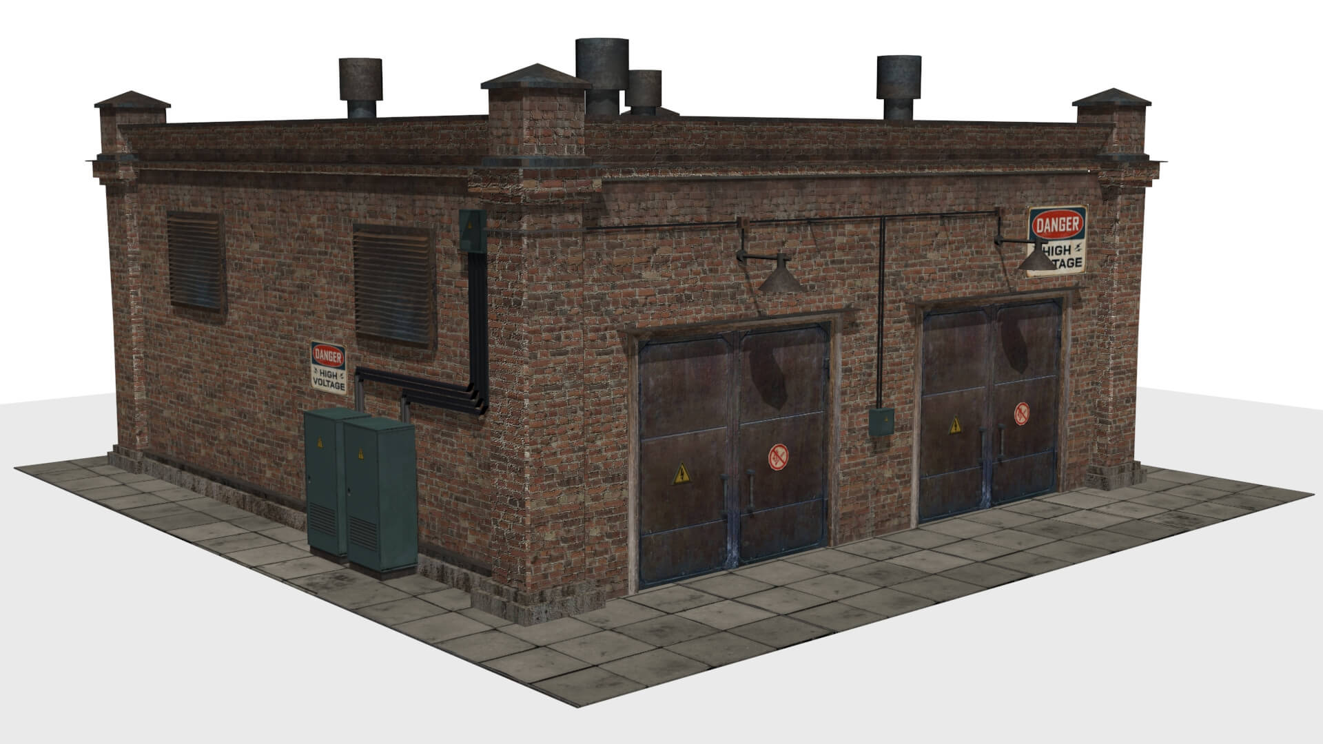 Electrical Substation - 3D Model by Sobul