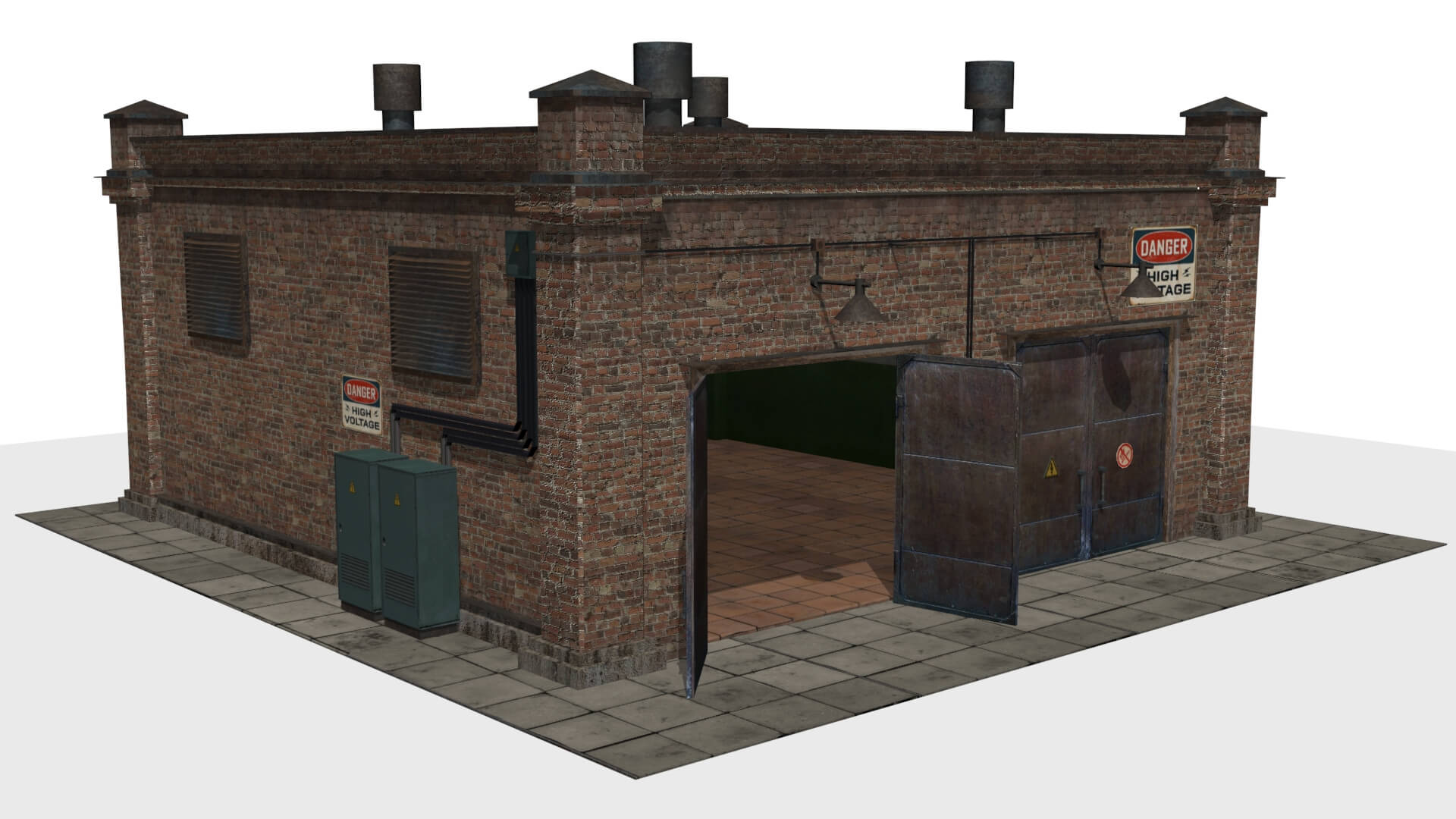 Electrical Substation - 3D Model by Sobul