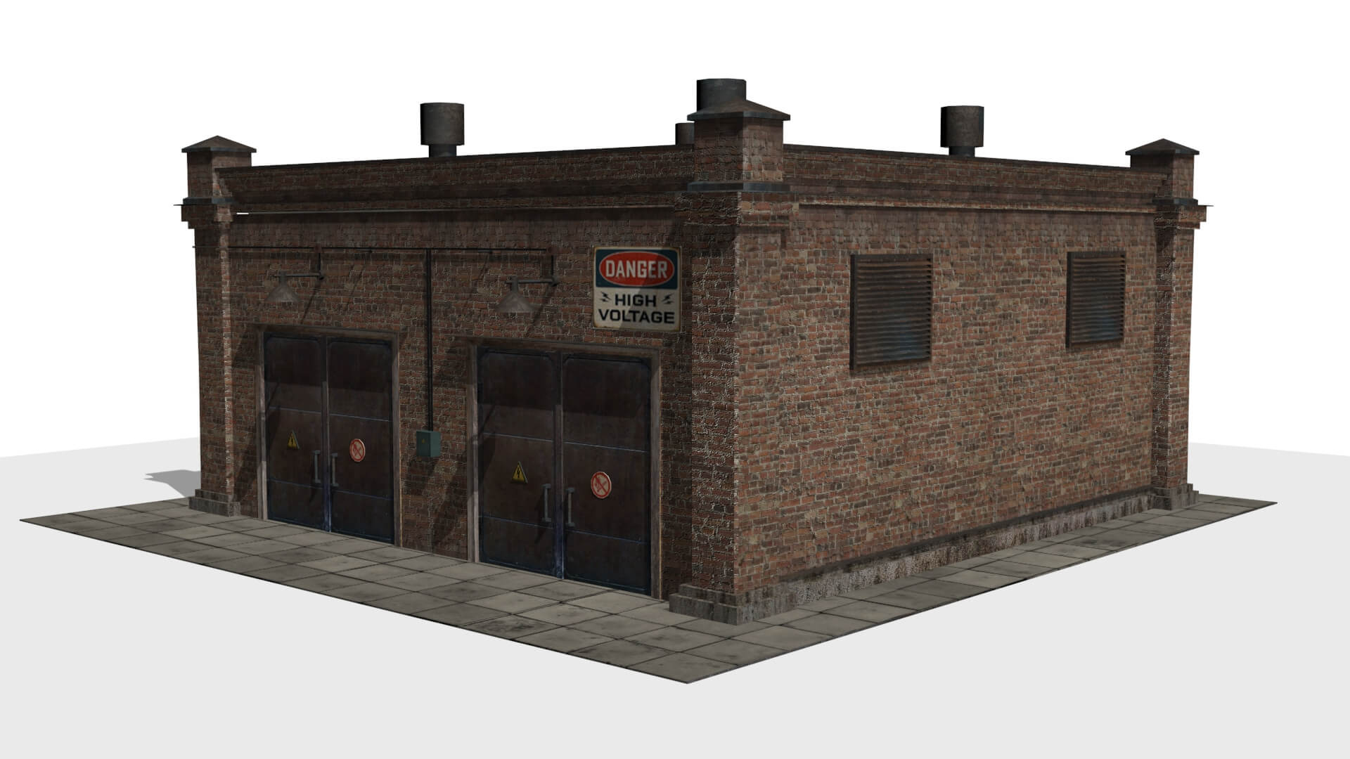 Electrical Substation - 3D Model by Sobul