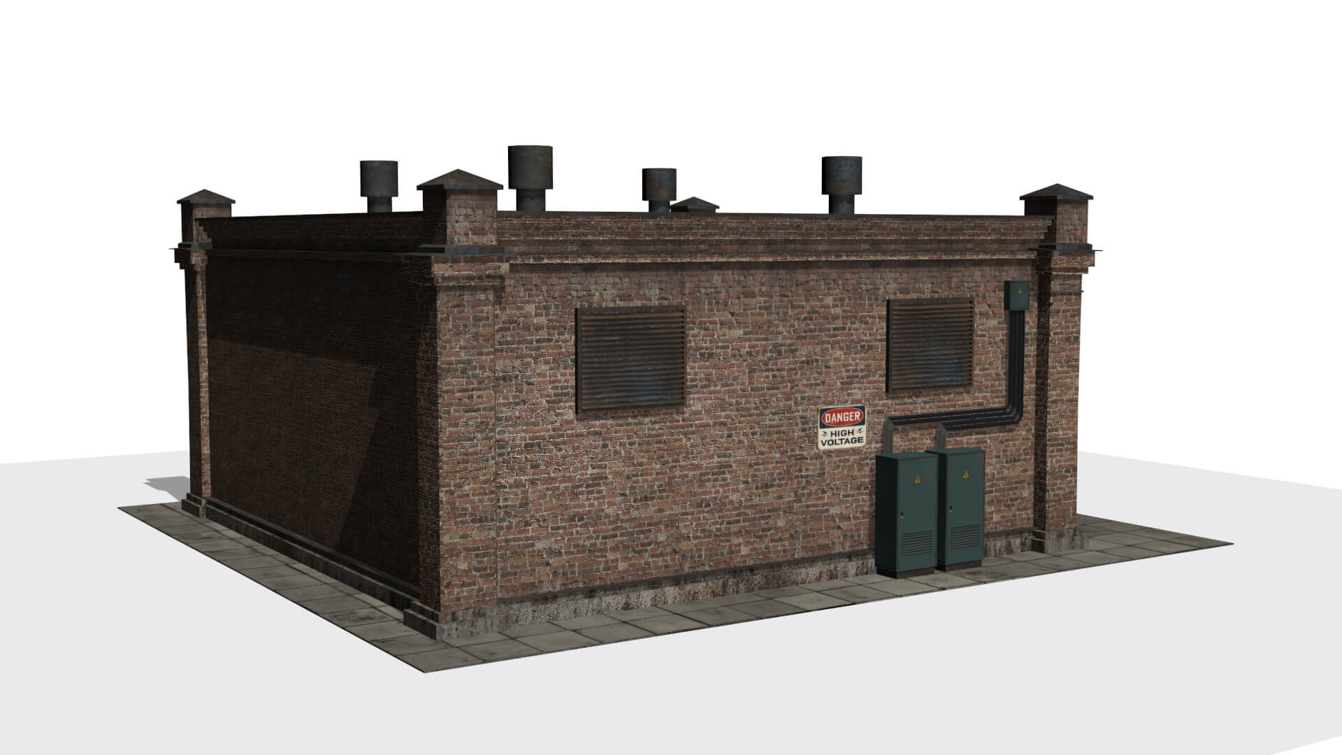 Electrical Substation - 3D Model by Sobul