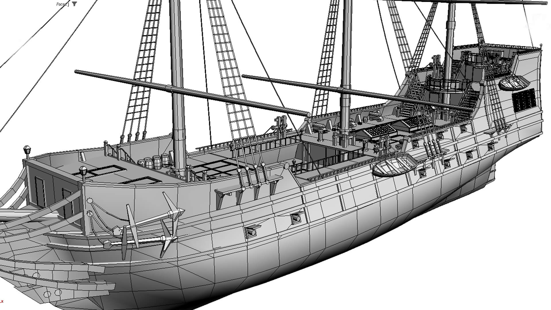 Galleon Warship - 3D Model by Sobul