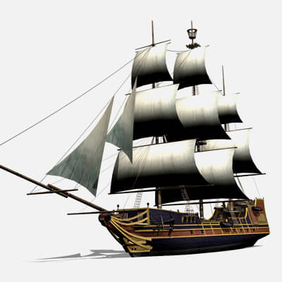 Galleon Warship - 3D Model by Sobul